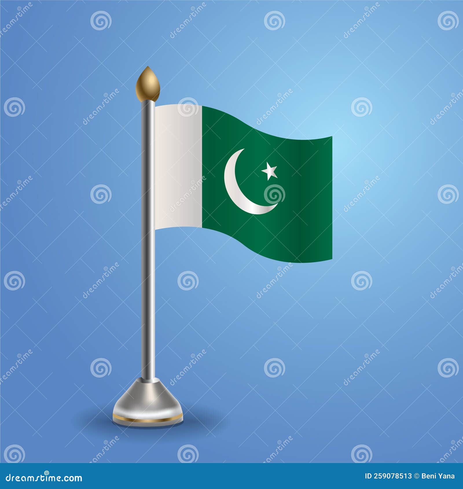 Flag of Pakistan. National Symbol, Vector Illustration Stock Vector ...