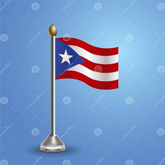 Flag of Puerto Rico. National Symbol, Vector Illustration Stock Vector ...