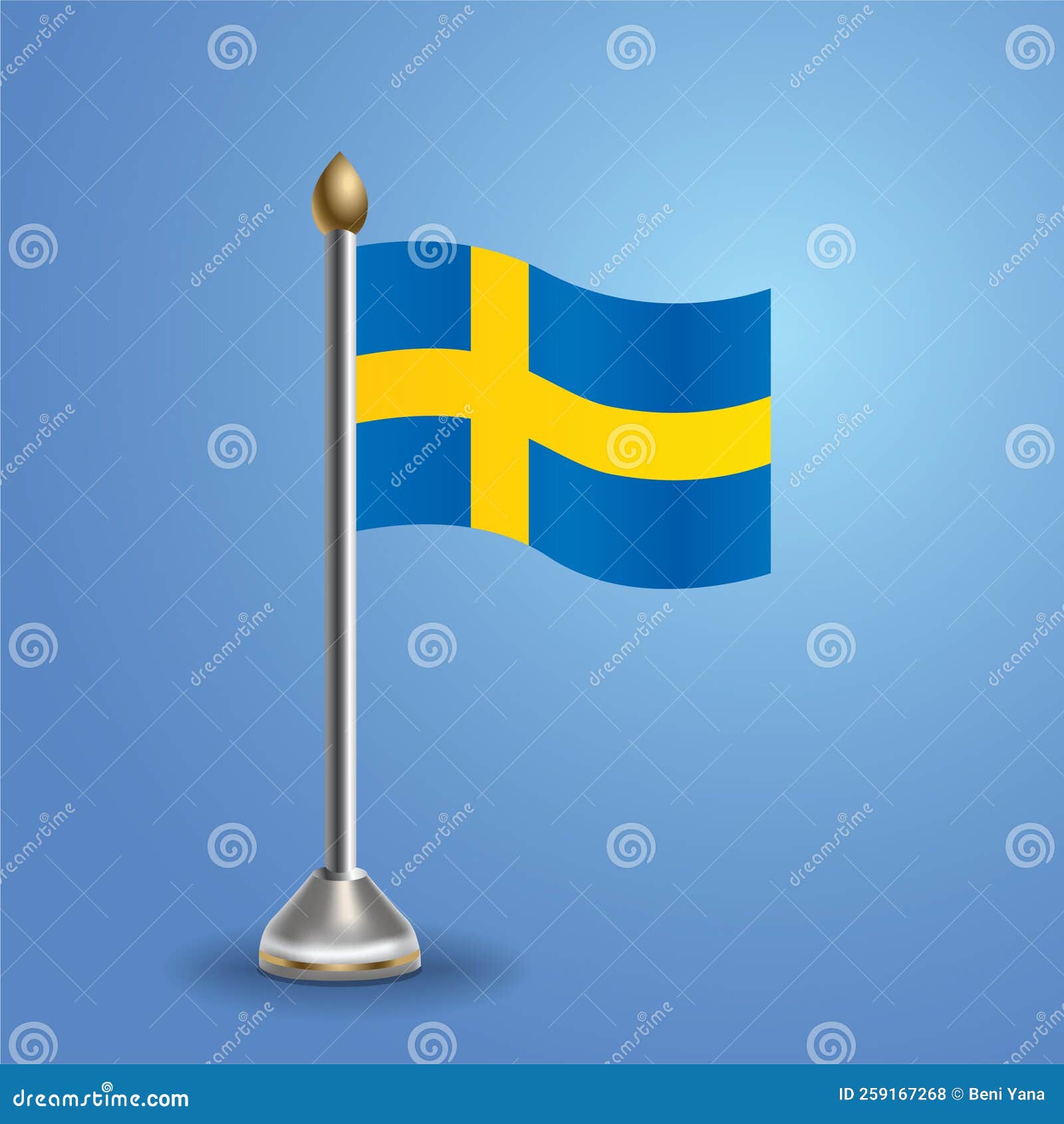 Flag of Sweden. National Symbol, Vector Illustration Stock Illustration ...