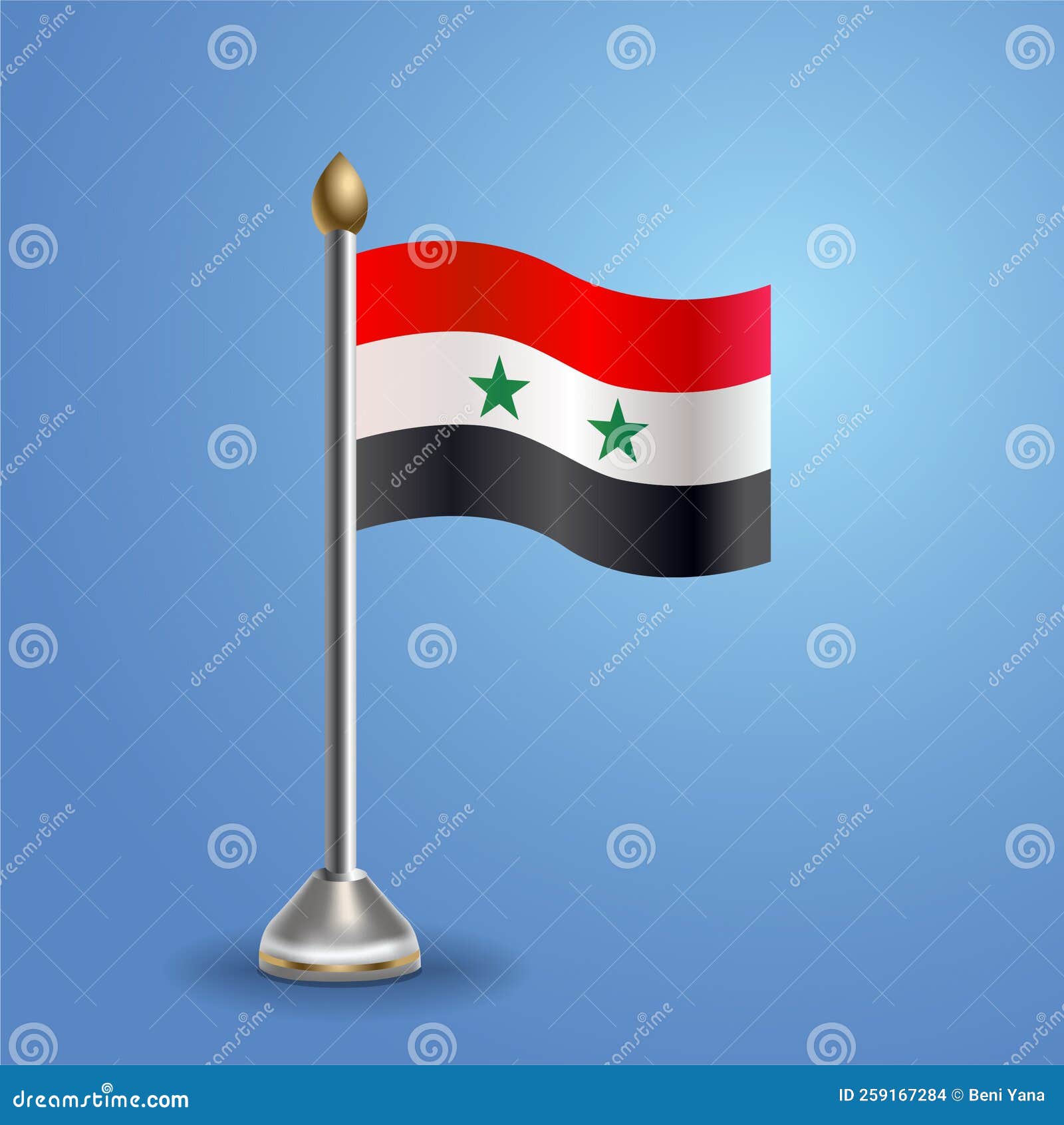 Flag of Syria. National Symbol, Vector Illustration Stock Illustration ...