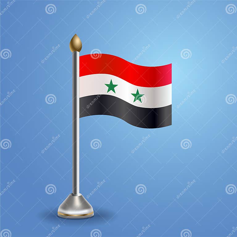 Flag of Syria. National Symbol, Vector Illustration Stock Illustration ...