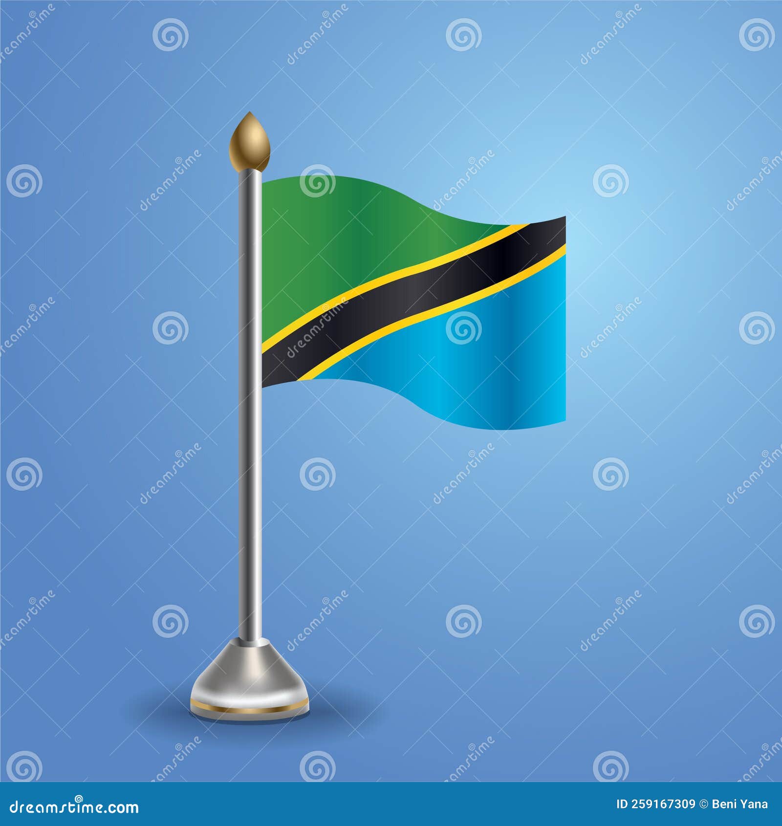 Flag of Tanzania. National Symbol, Vector Illustration Stock Vector ...