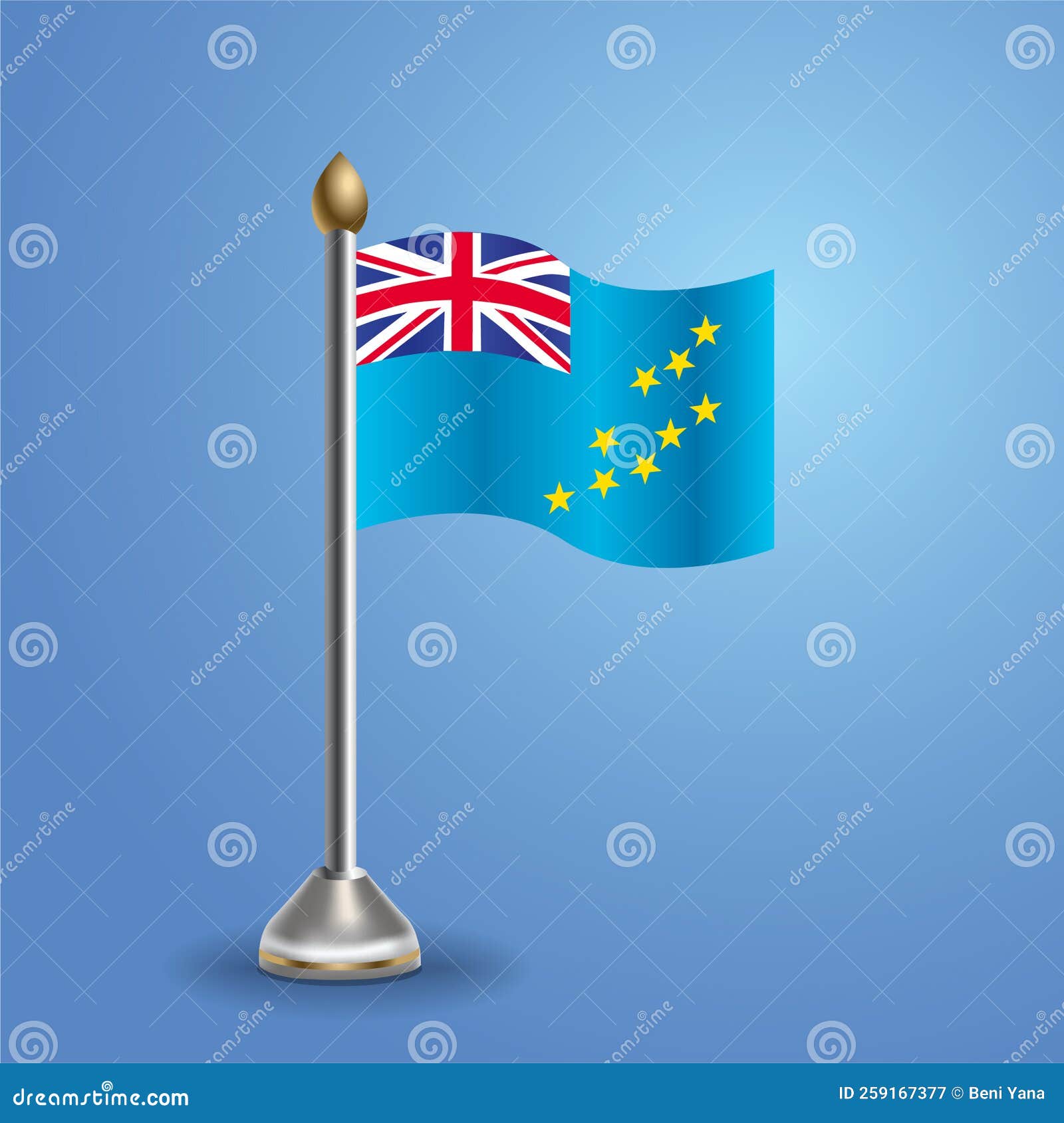 Flag of Tuvalu. National Symbol, Vector Illustration Stock Vector ...