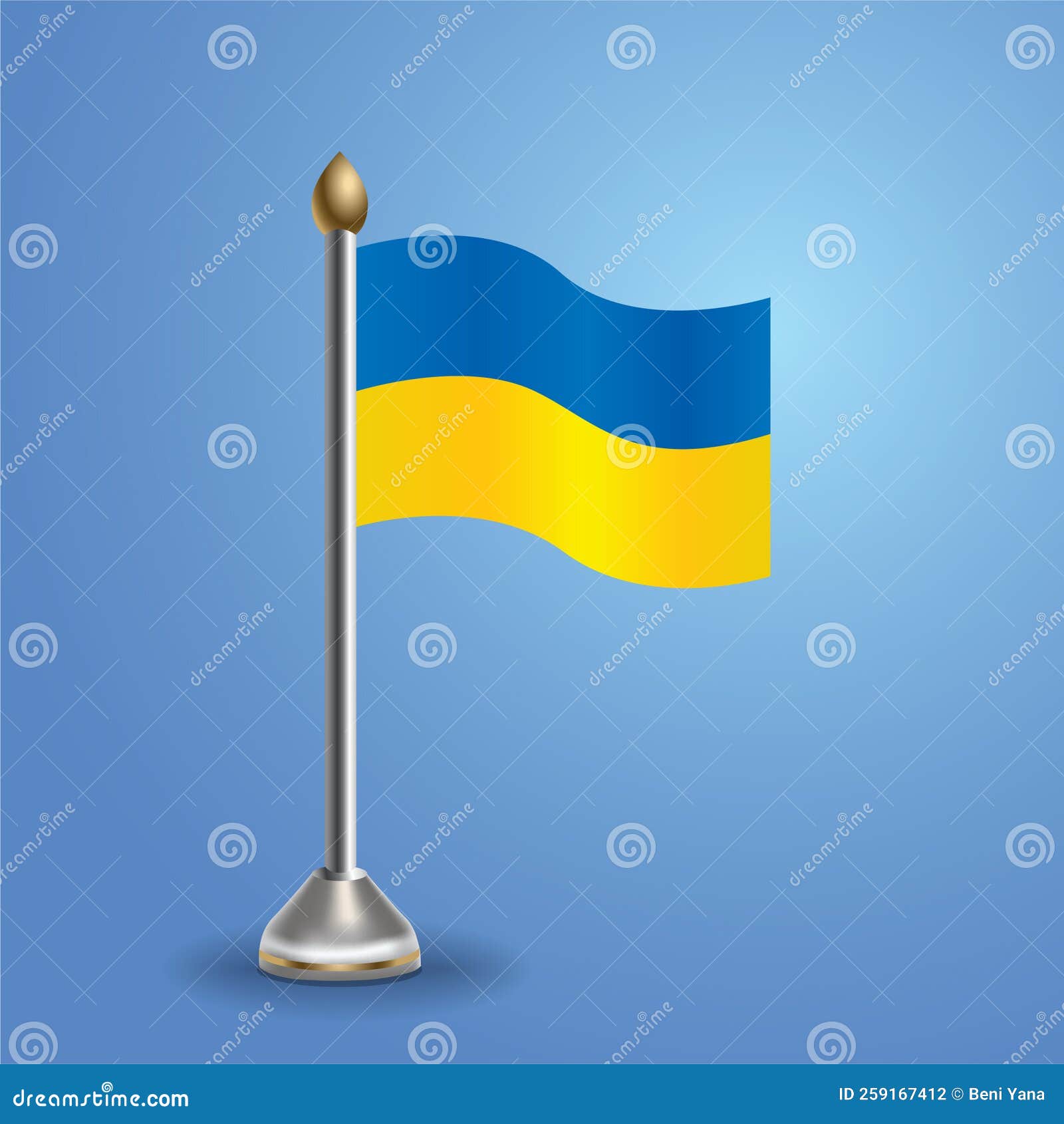 Flag of Ukraine. National Symbol, Vector Illustration Editorial ...