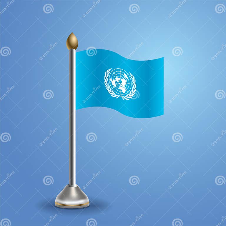 Flag of United Nations. National Symbol, Vector Illustration Editorial ...