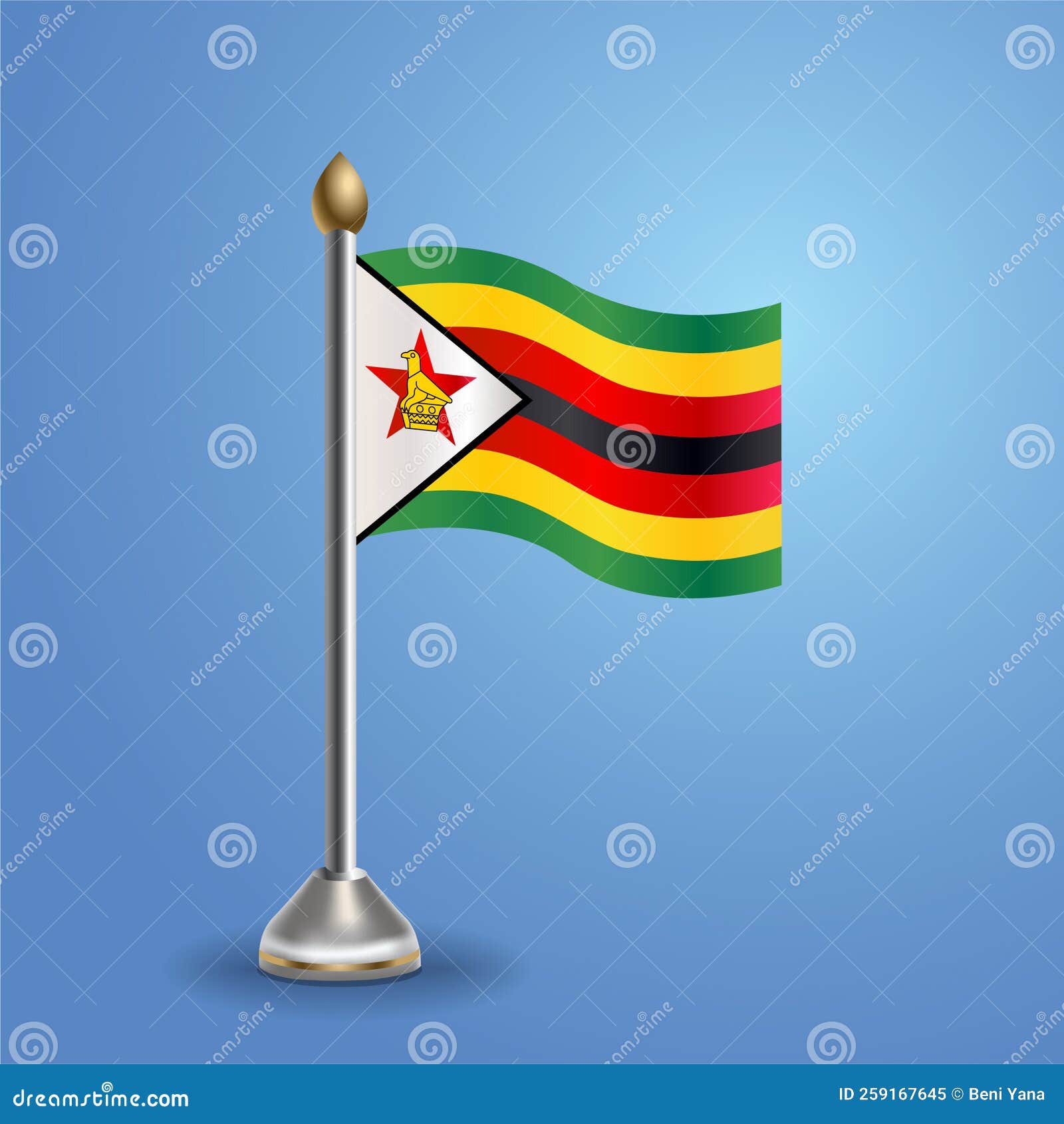 Flag of Zimbabwe. National Symbol, Vector Illustration Editorial Image ...