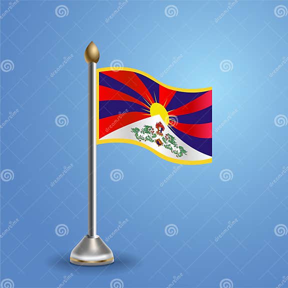Flag of Tibet. National Symbol, Vector Illustration Stock Vector ...
