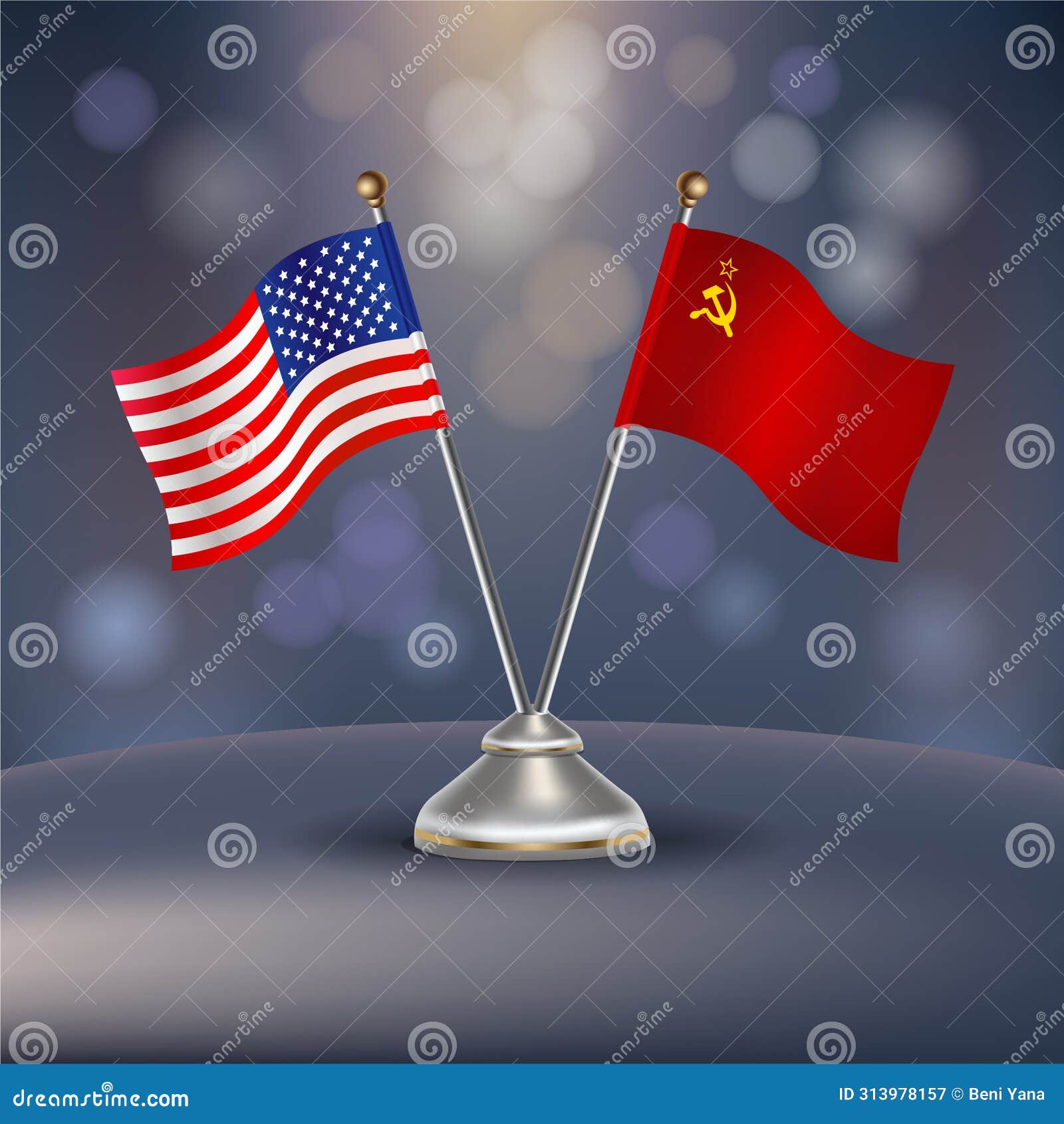 United States VS USSR Flag Relation Stock Vector - Illustration of ...
