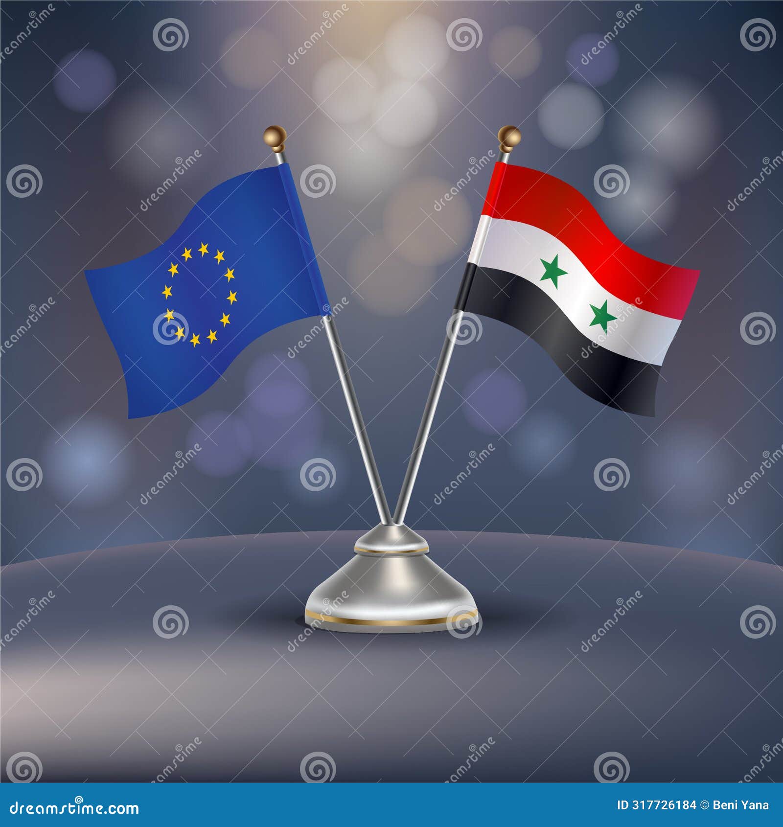 European Union and Syria Flag Relation Stock Vector - Illustration of ...