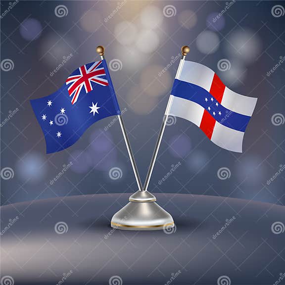 Australia and Netherlands Antilles Flag Relation Stock Vector ...