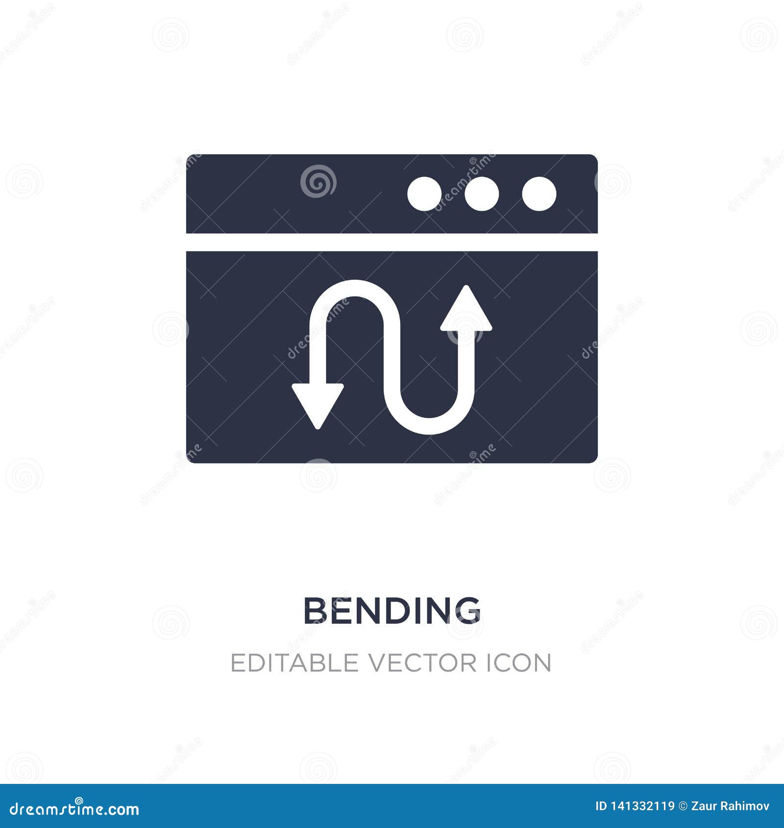 Bending Icon Vector Isolated On White Background, Bending Sign ...