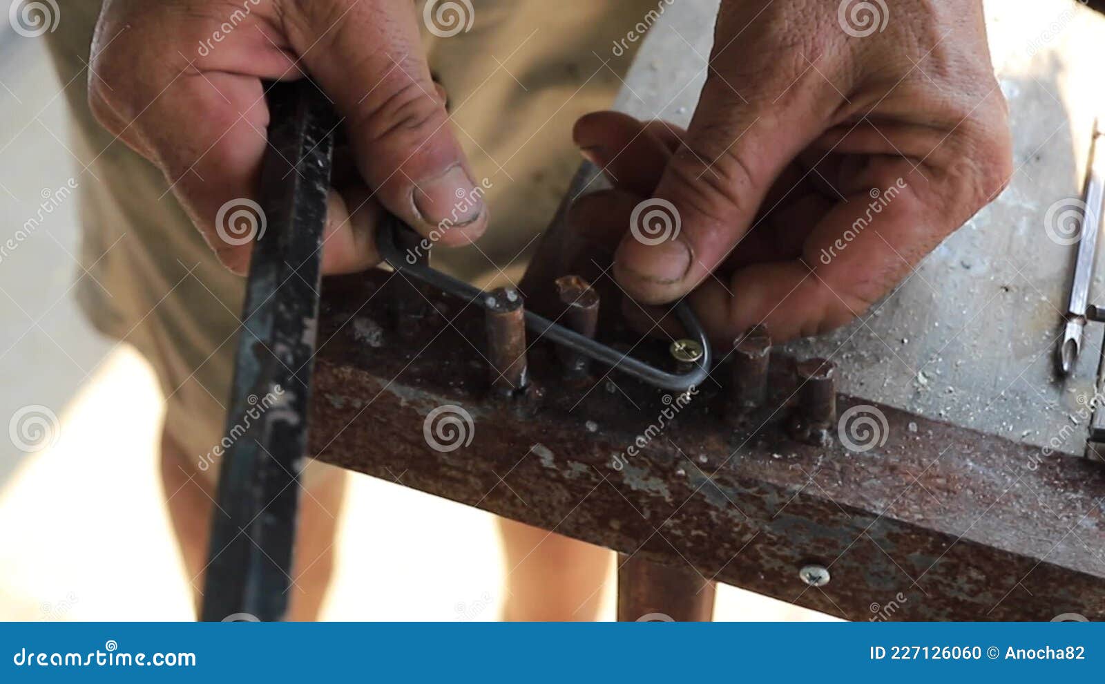 Bending the Iron by the Hand of a Man Stock Footage - Video of industry ...