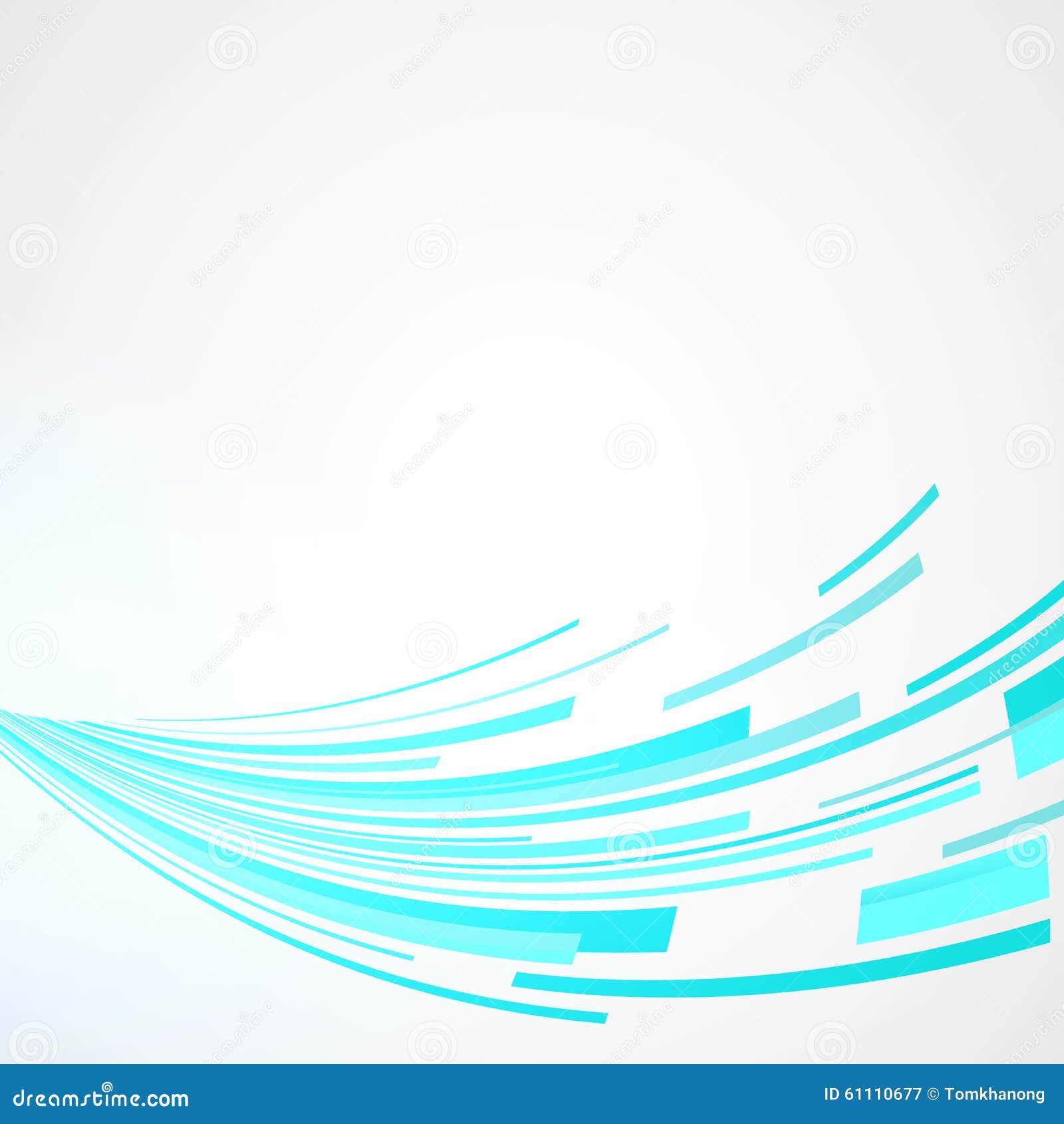 Bending Line Blue Sky Color on White Background Abstract Concept Stock ...