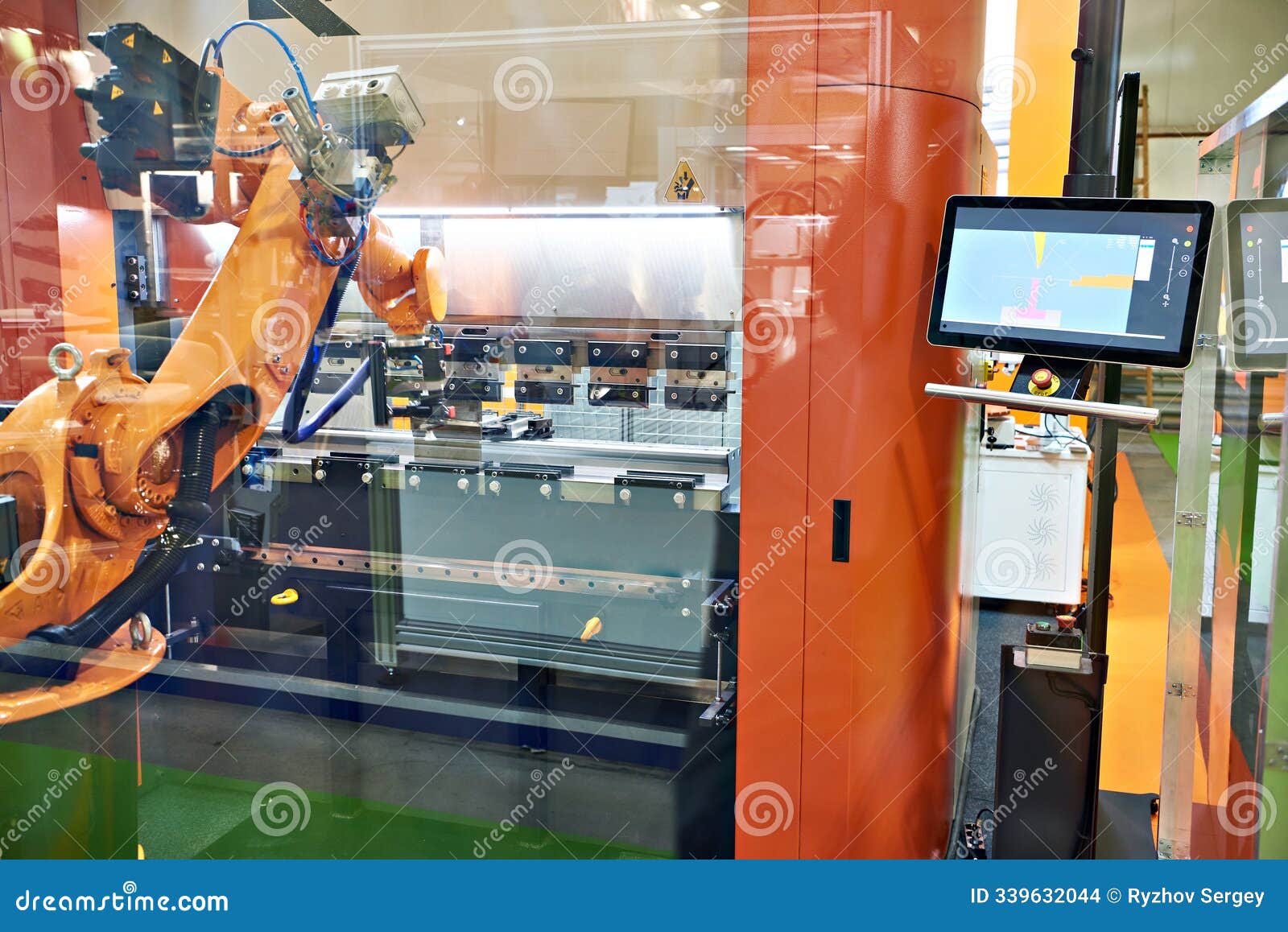 Bending Machine Metal and Robotic Arm Stock Photo - Image of ...
