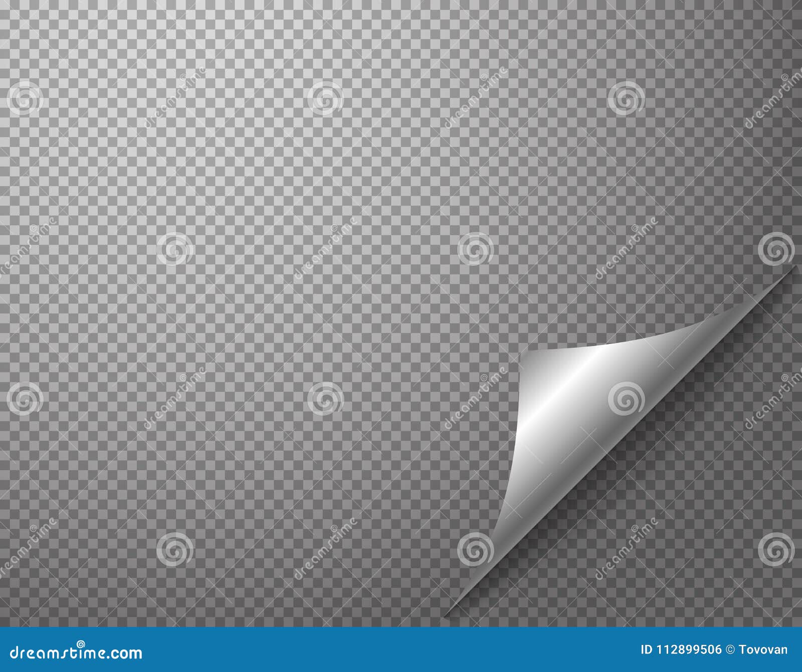 Bending Silver Corner Element on Transparent Stock Vector ...