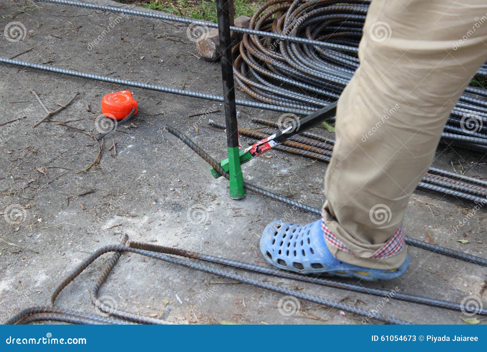 Bending steel bar stock image. Image of reinforcement - 61054673