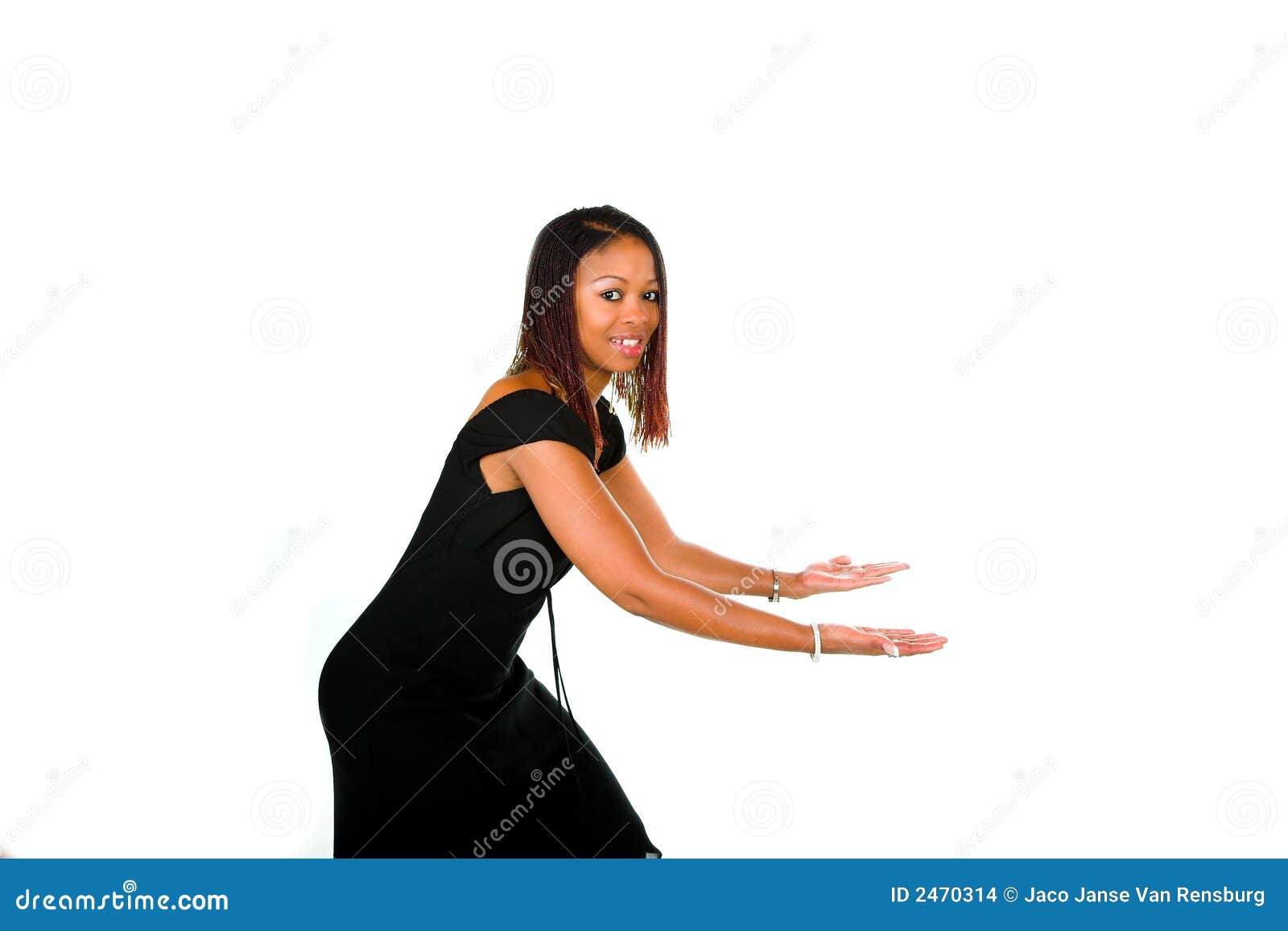 Bending to pick up stock photo. Image of black, woman - 2470314