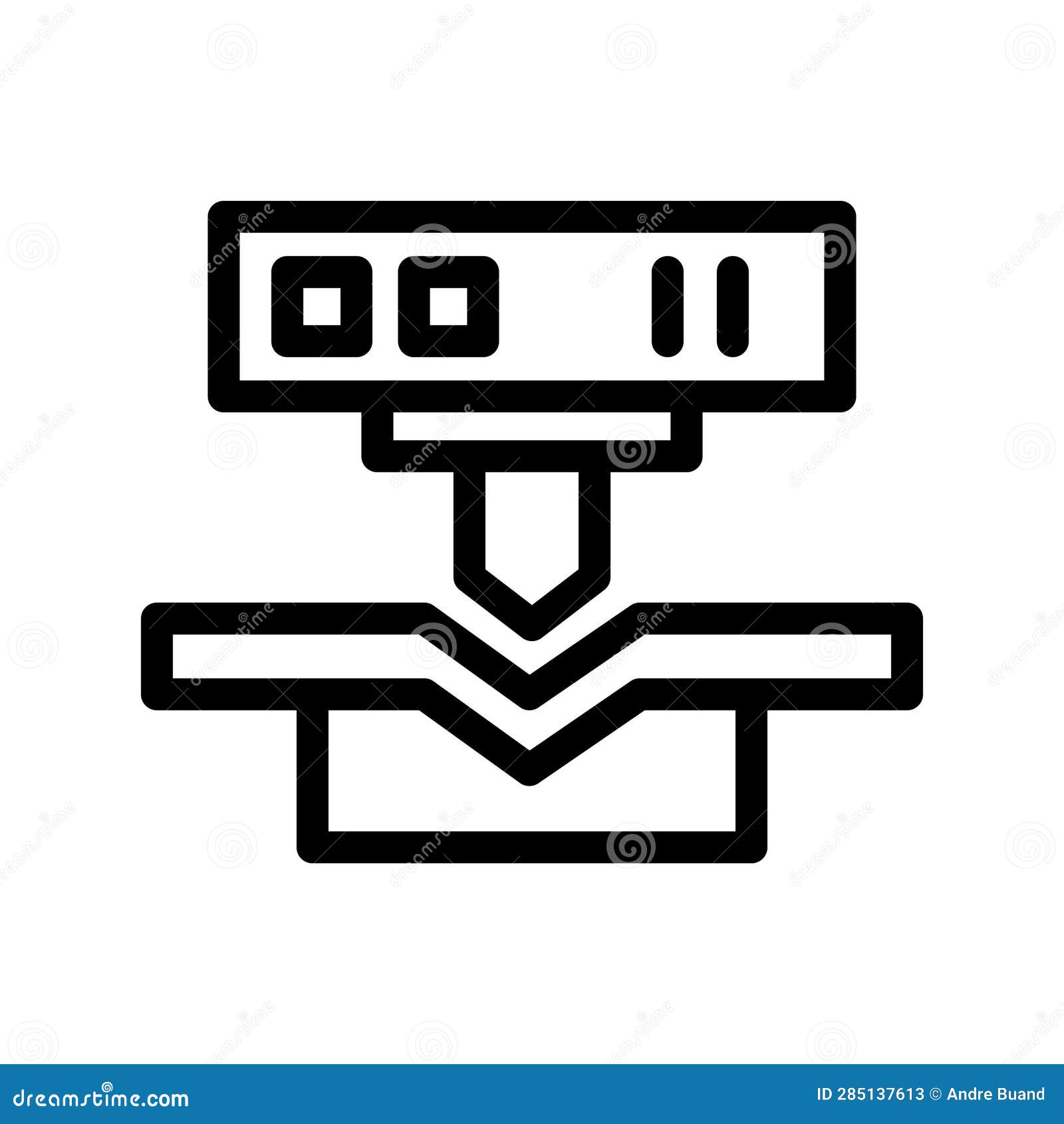 Bending Tool Line Icon Illustration Vector Graphic Stock Vector ...