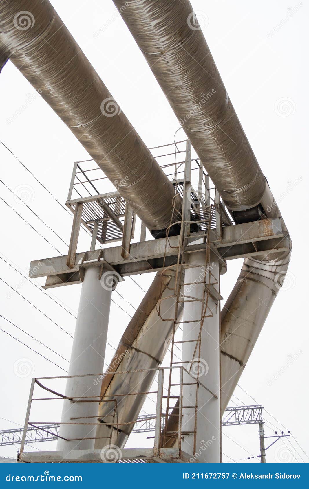 Bending of Two Thick Pipes of the Heating System on a High Support with ...