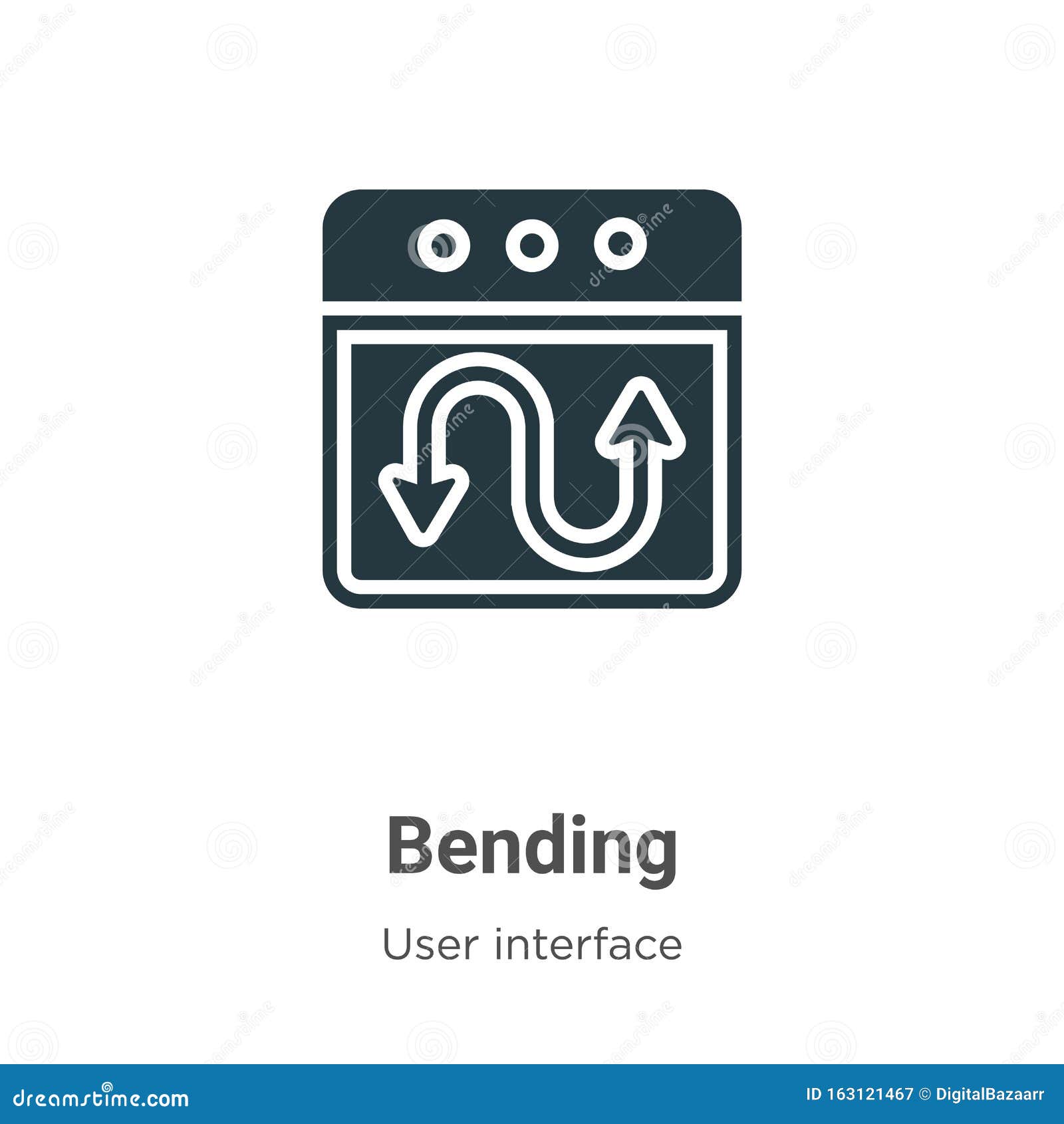 Bending Vector Icon on White Background. Flat Vector Bending Icon ...