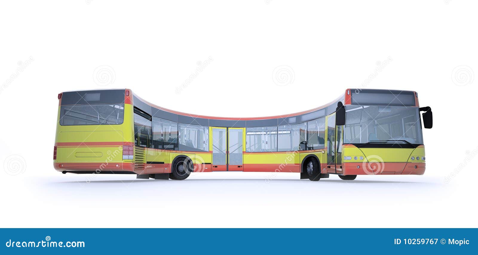 Bendy bus stock illustration. Illustration of route, motor - 10259767