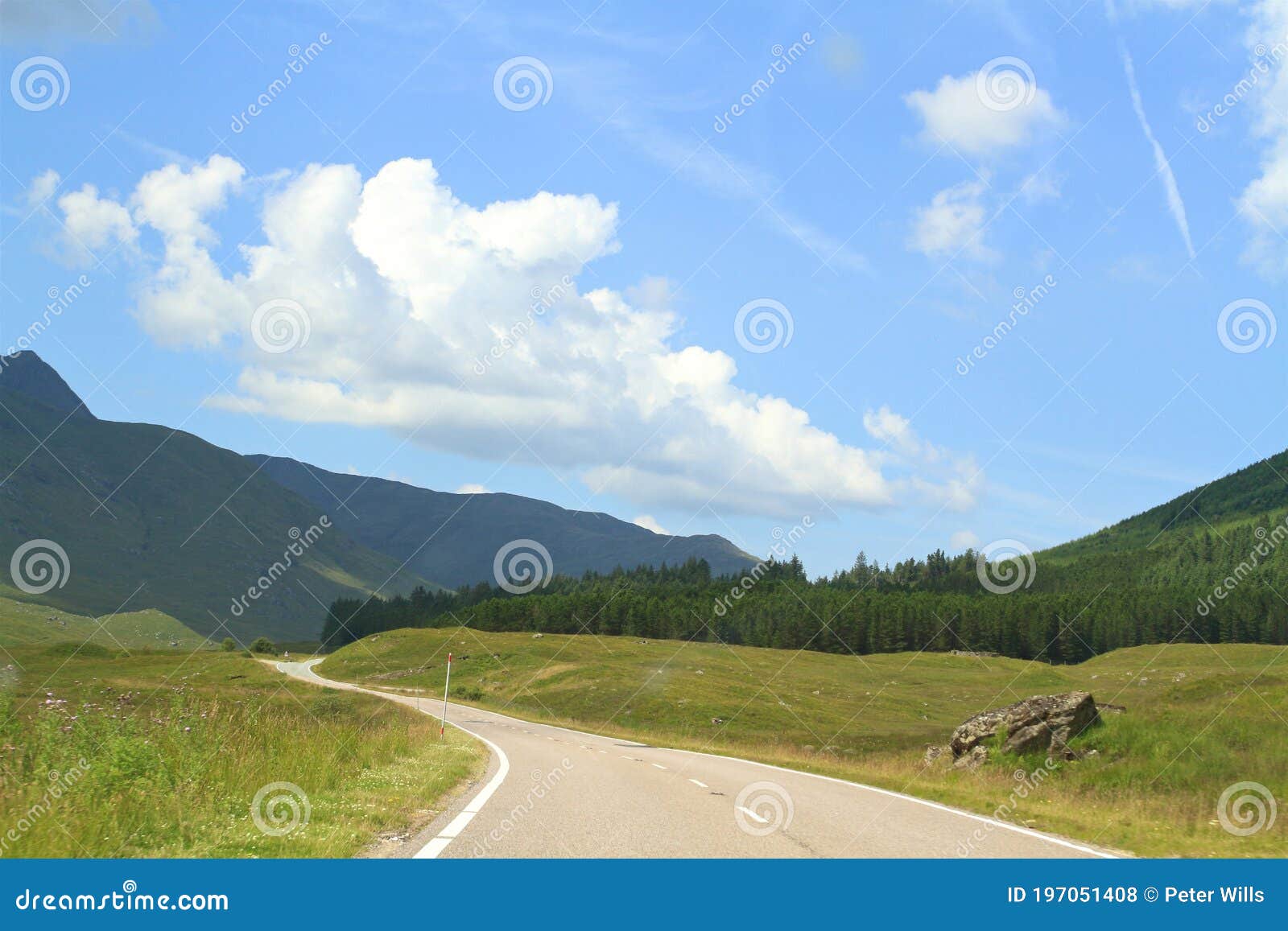 Bendy Road in the Scottish Countryside Stock Photo - Image of panoramic ...