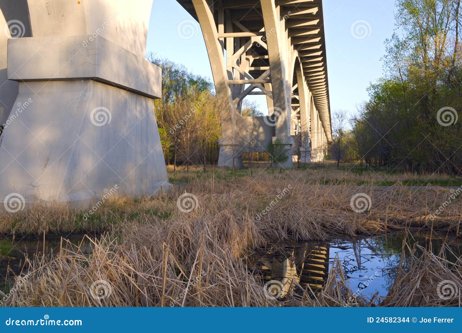 Beneath Mendota Bridge at Fort Snelling State Park Stock Photo - Image ...