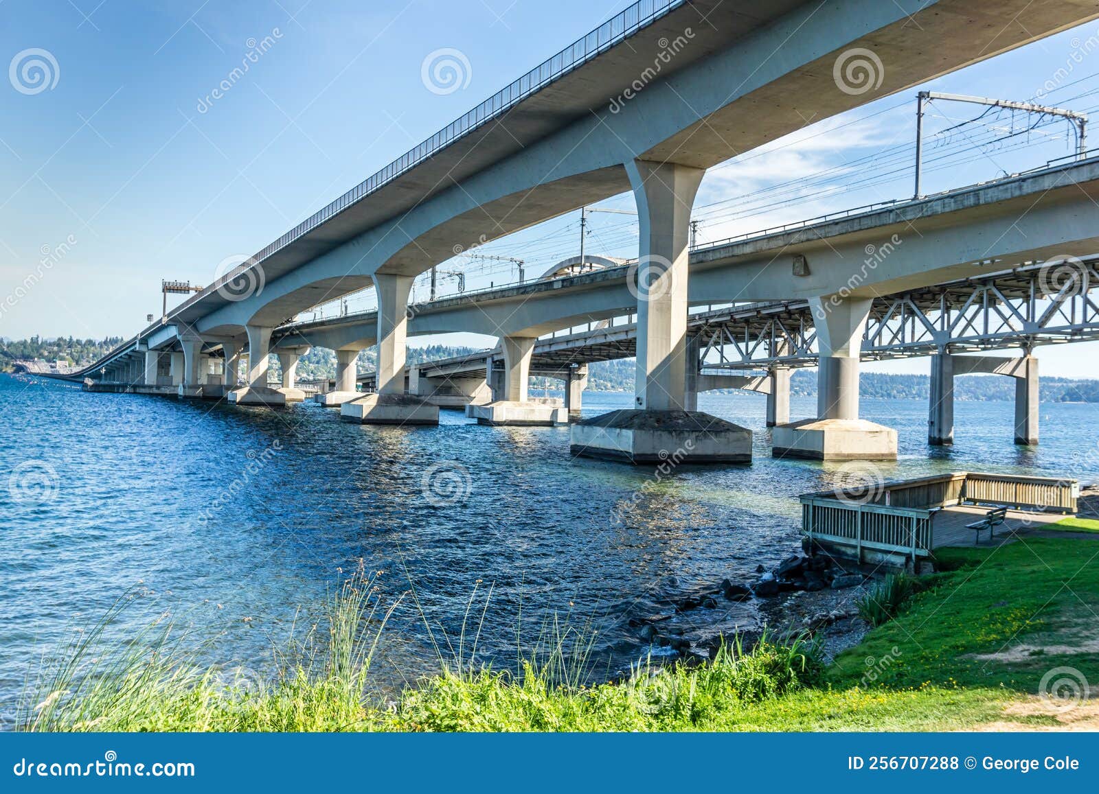 Beneath Seattle Bridges 7 stock photo. Image of seattle - 256707288