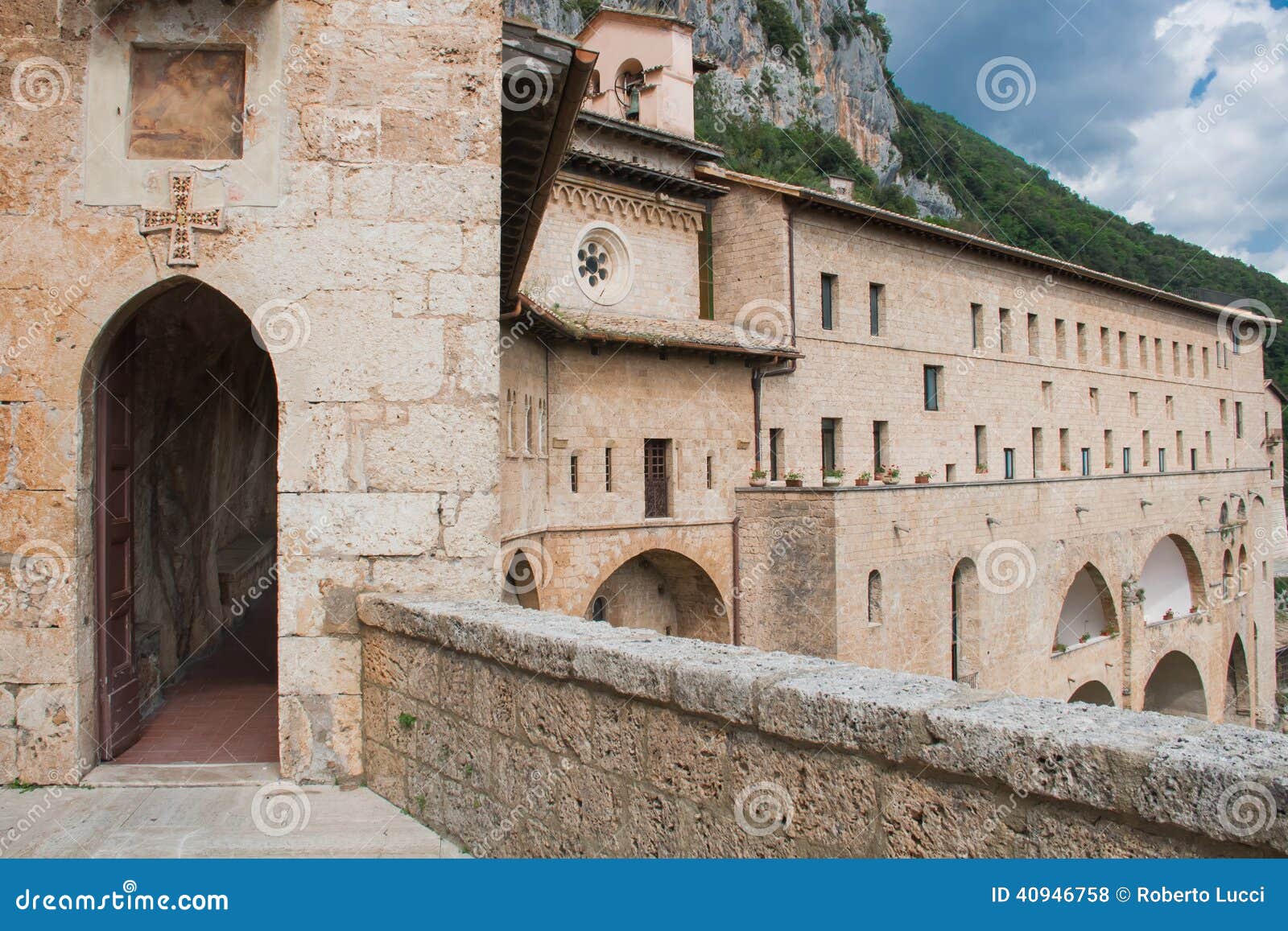 Benedettinus Monastery, Subiaco Stock Photo - Image of precipice ...