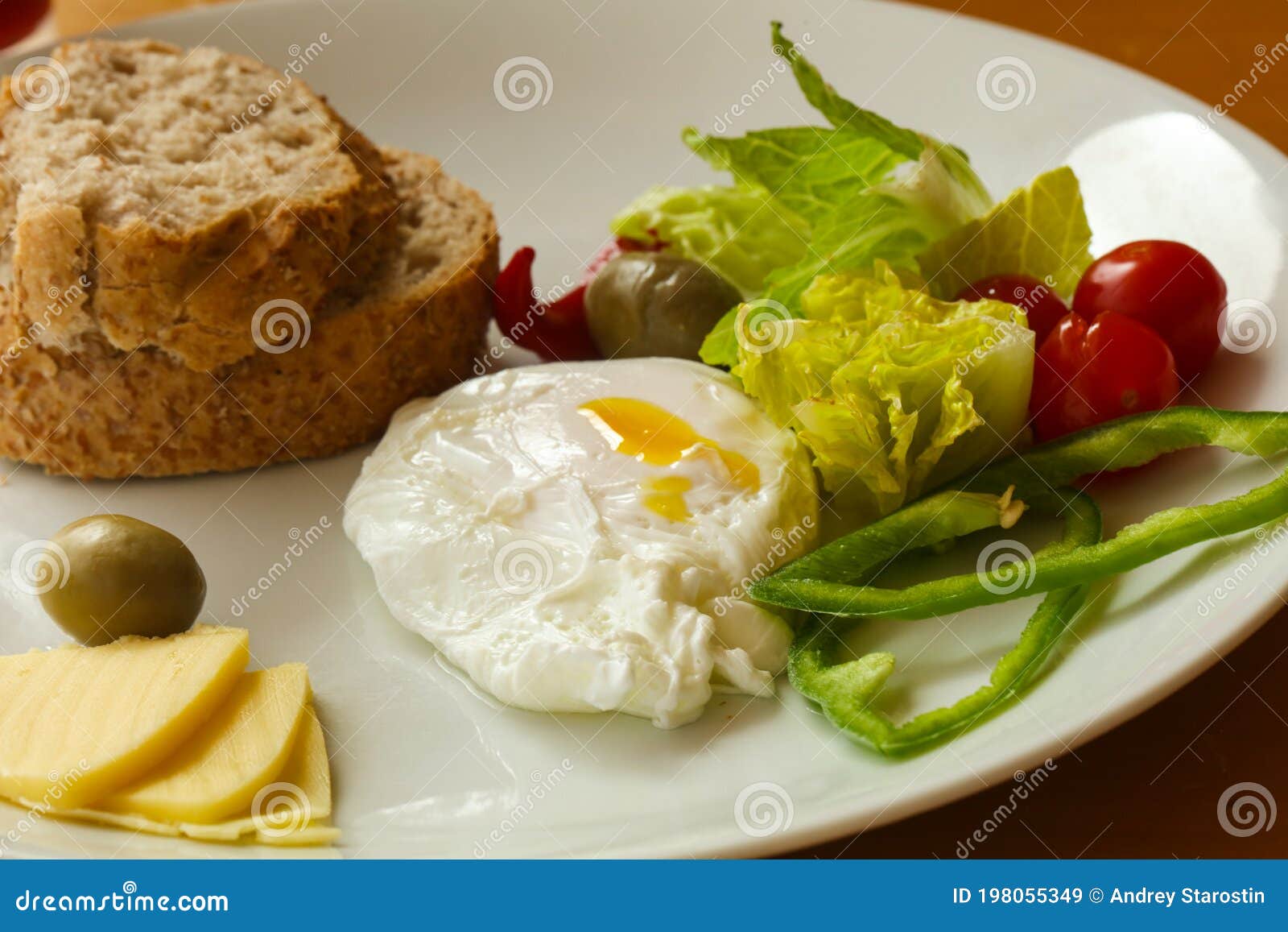 Benedict Egg with Bread and Cheese Stock Image - Image of muffin ...