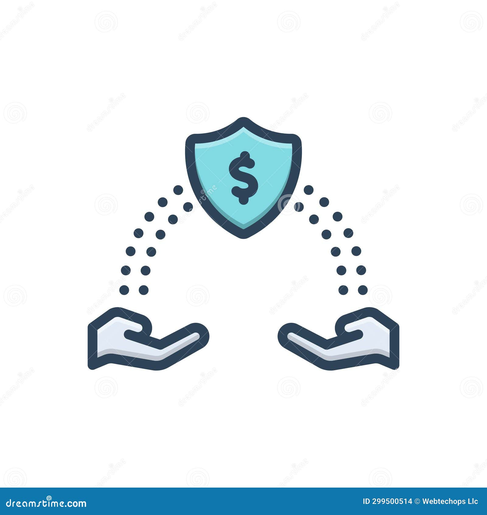 Color Illustration Icon for Beneficiary, Insurance and Income Stock ...
