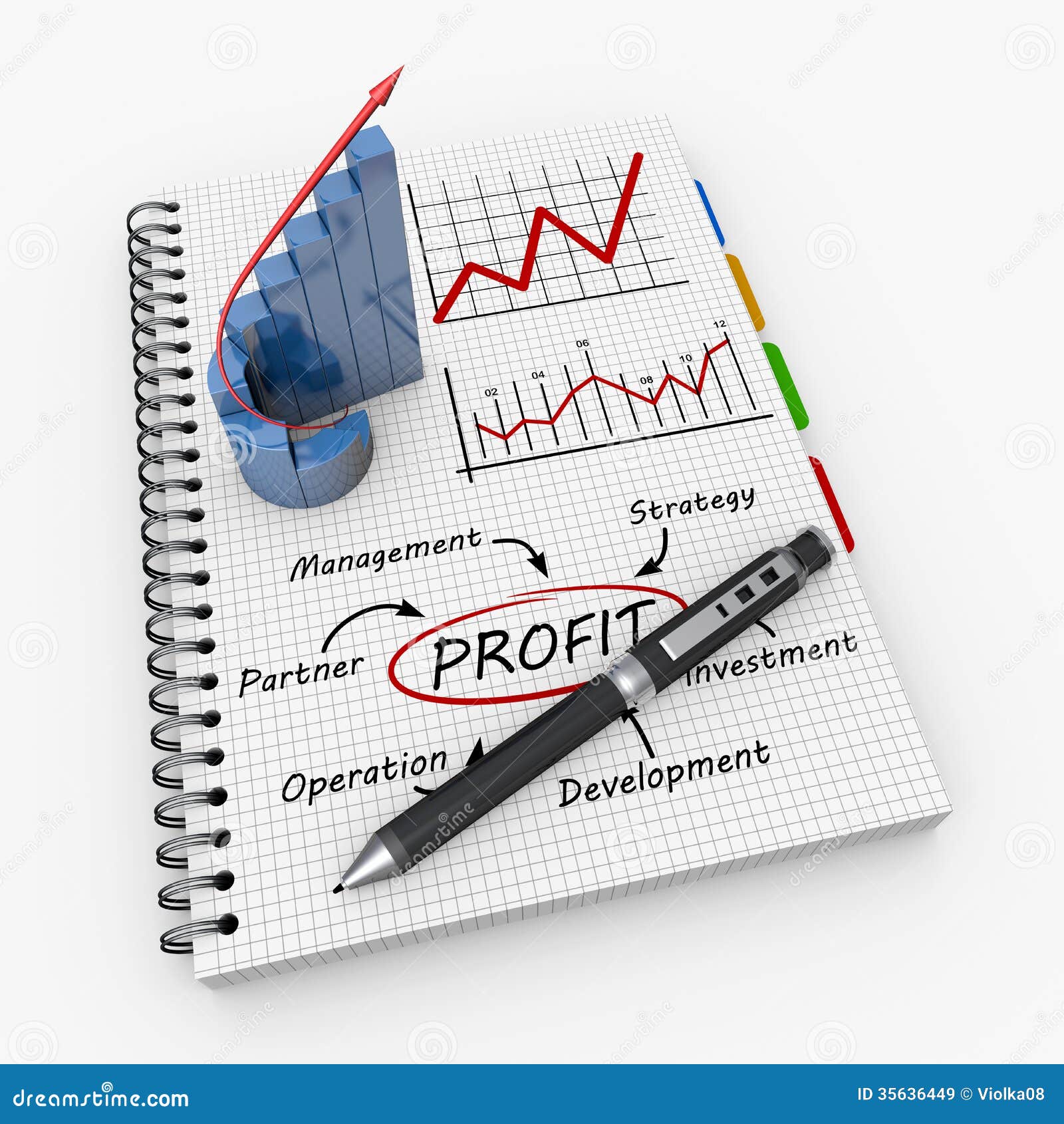 Beneficio como concepto stock de ilustración. Ilustración de diagrama ...