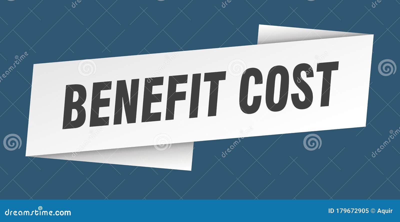 Benefit Cost Banner Template. Benefit Cost Ribbon Label Stock Vector ...