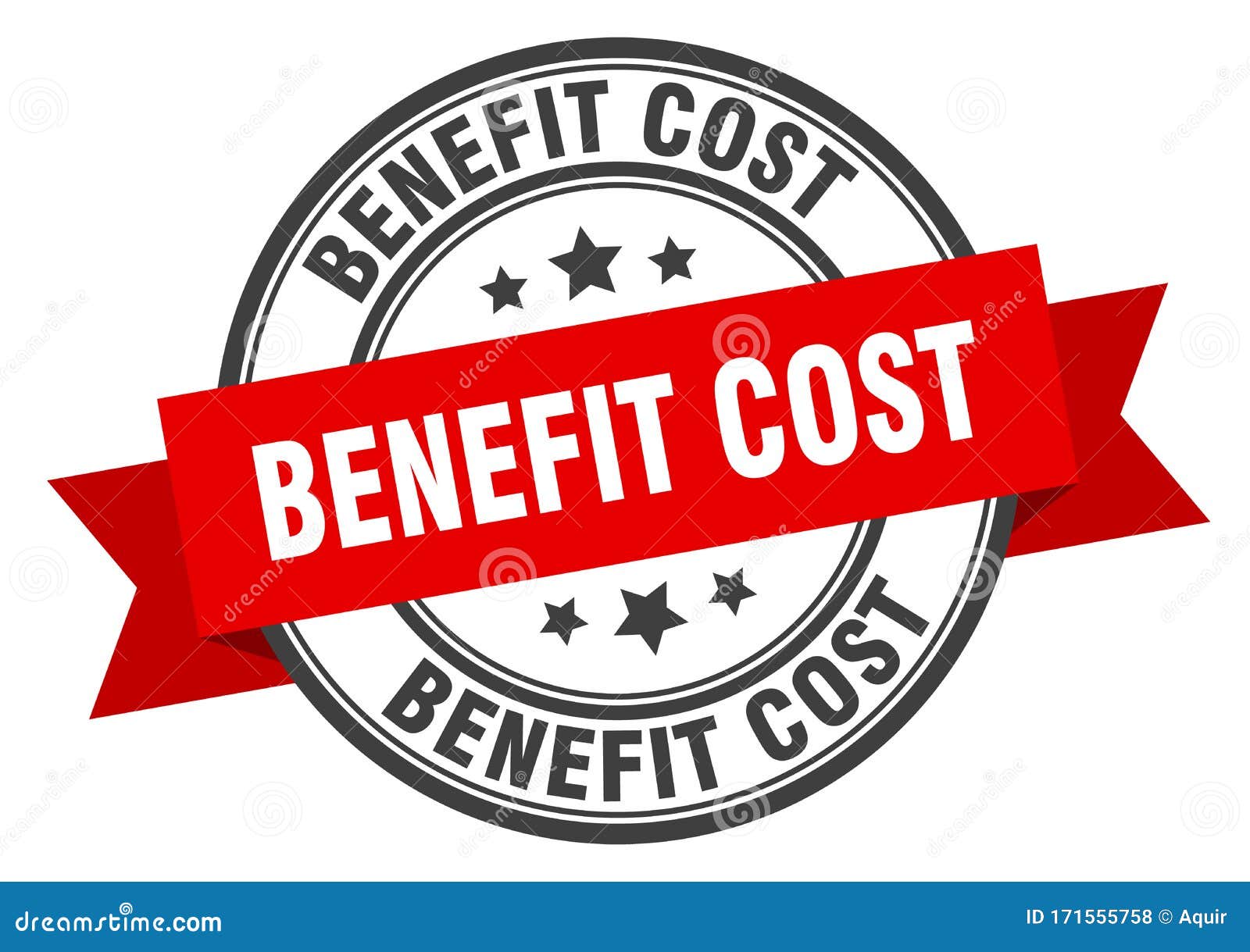 Benefit Cost Label. Benefit Cost Round Band Sign Stock Vector ...
