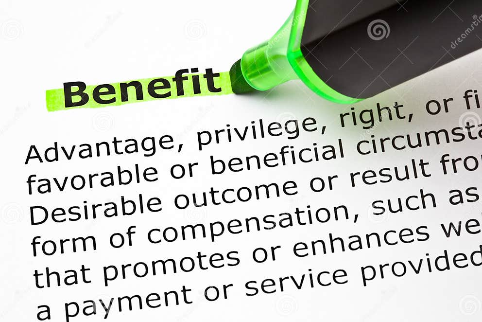 Benefit Definition stock photo. Image of conceptual, insurance - 92049252