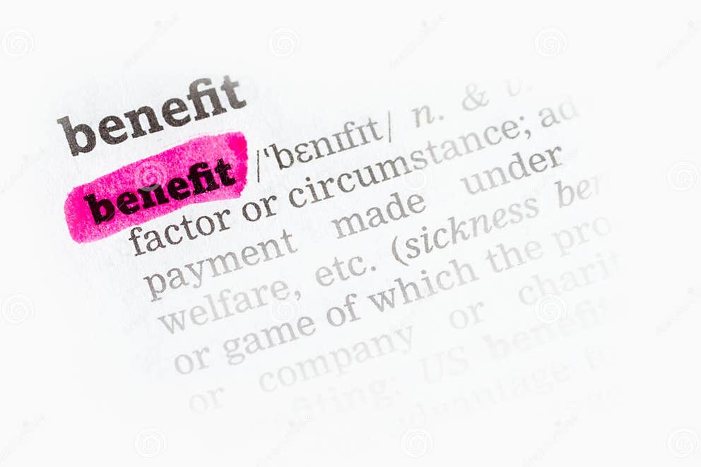 Benefit Dictionary Definition Stock Photo - Image of soft, macro: 31345858
