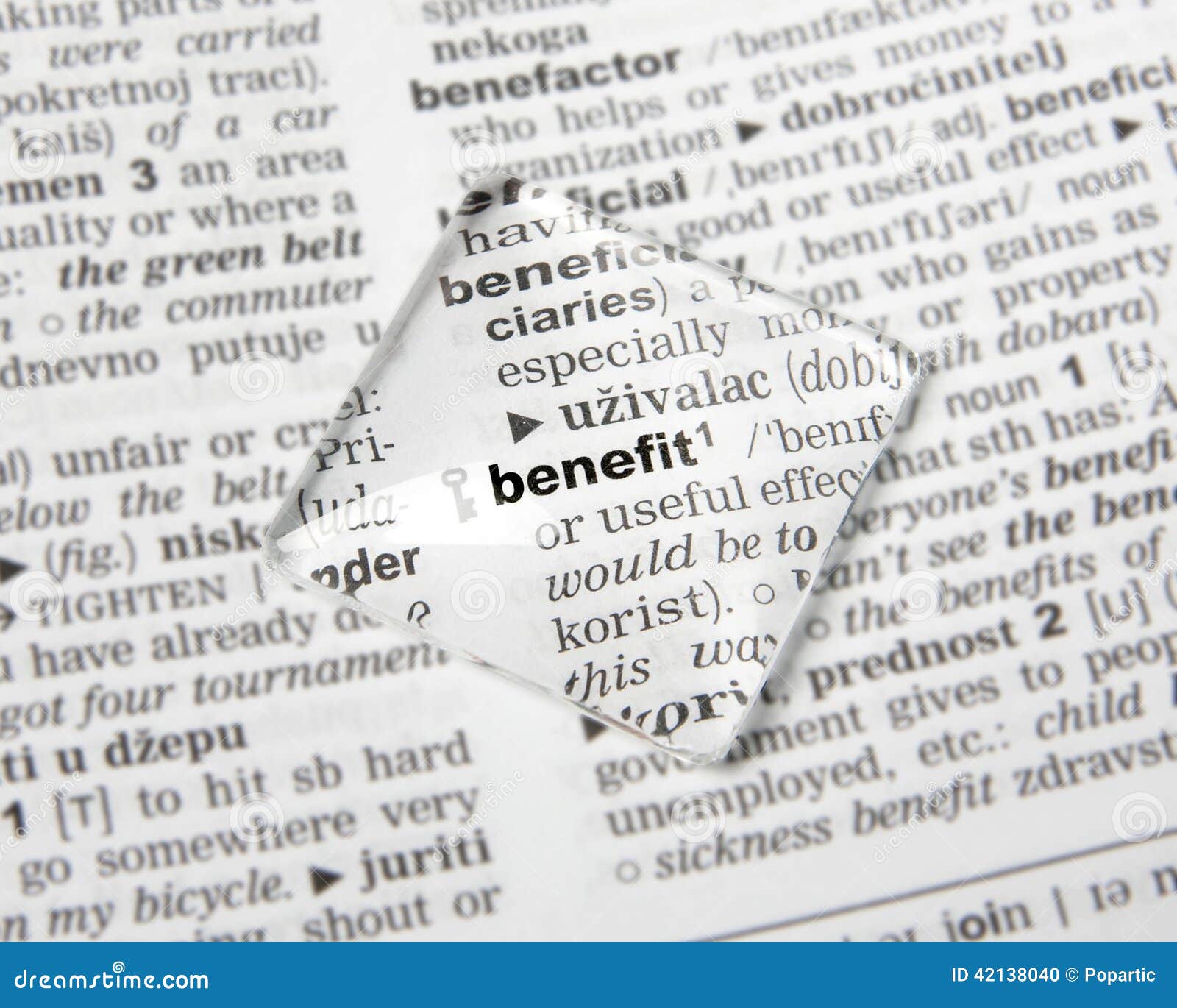 Benefit stock photo. Image of blurred, value, magnifying - 42138040