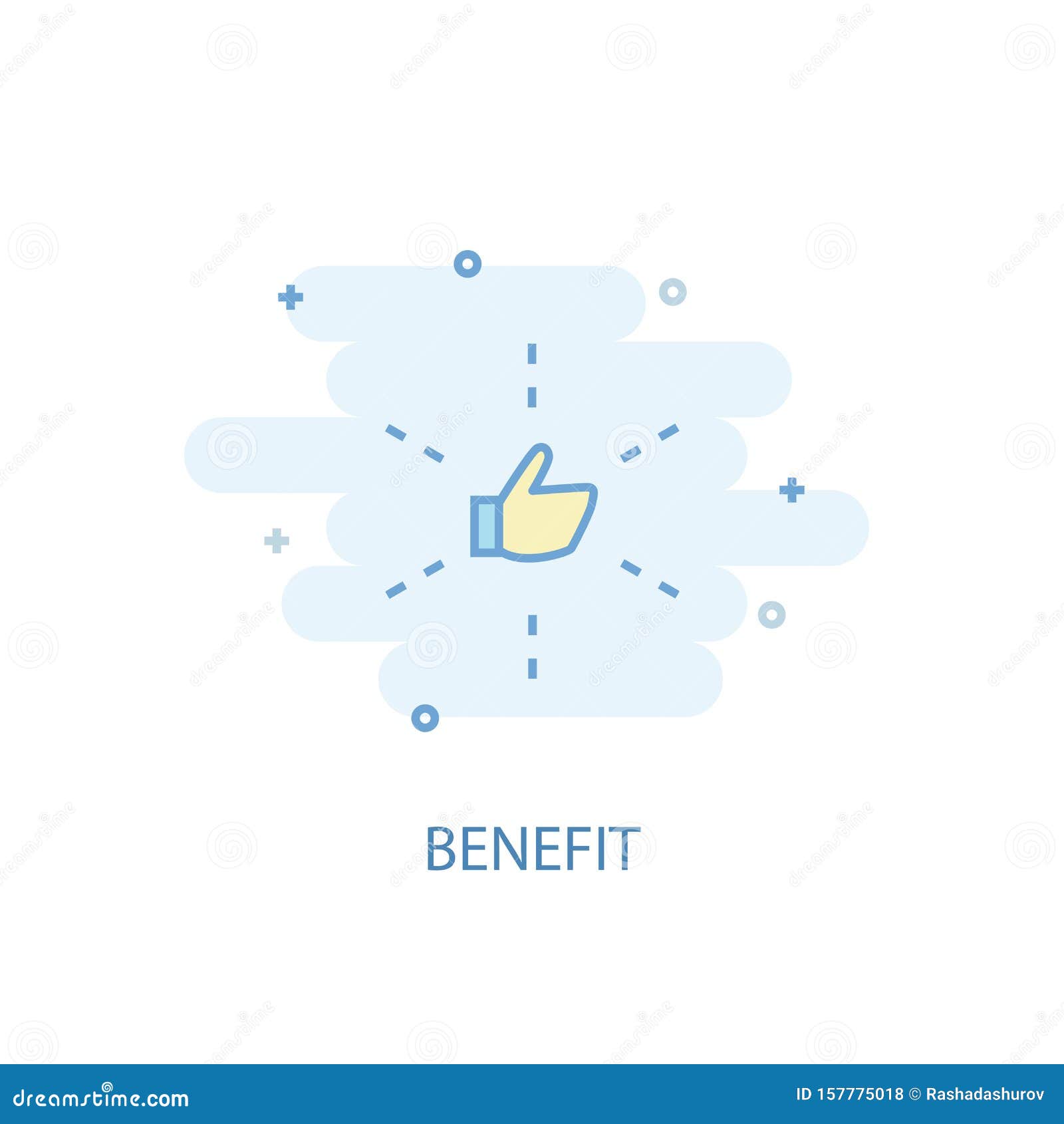 Benefit Line Concept. Simple Line Icon Stock Vector - Illustration of ...