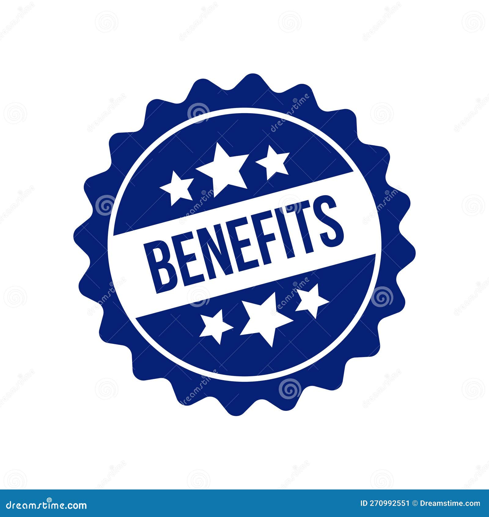 Benefit Stamp Template Solid Color with Grunge Effect Stock Vector ...