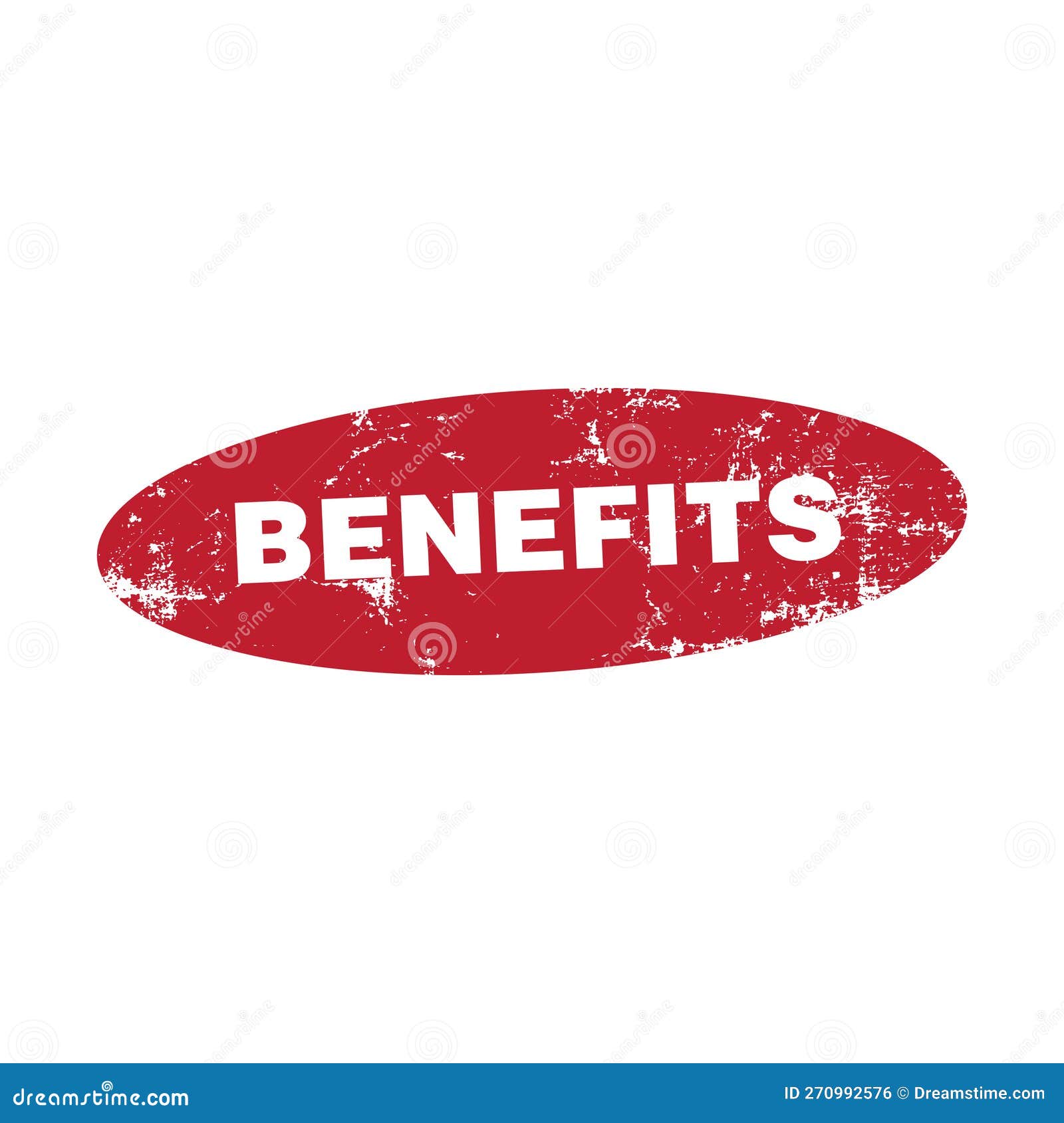 Benefit Stamp Template Solid Color with Grunge Effect Stock Vector ...
