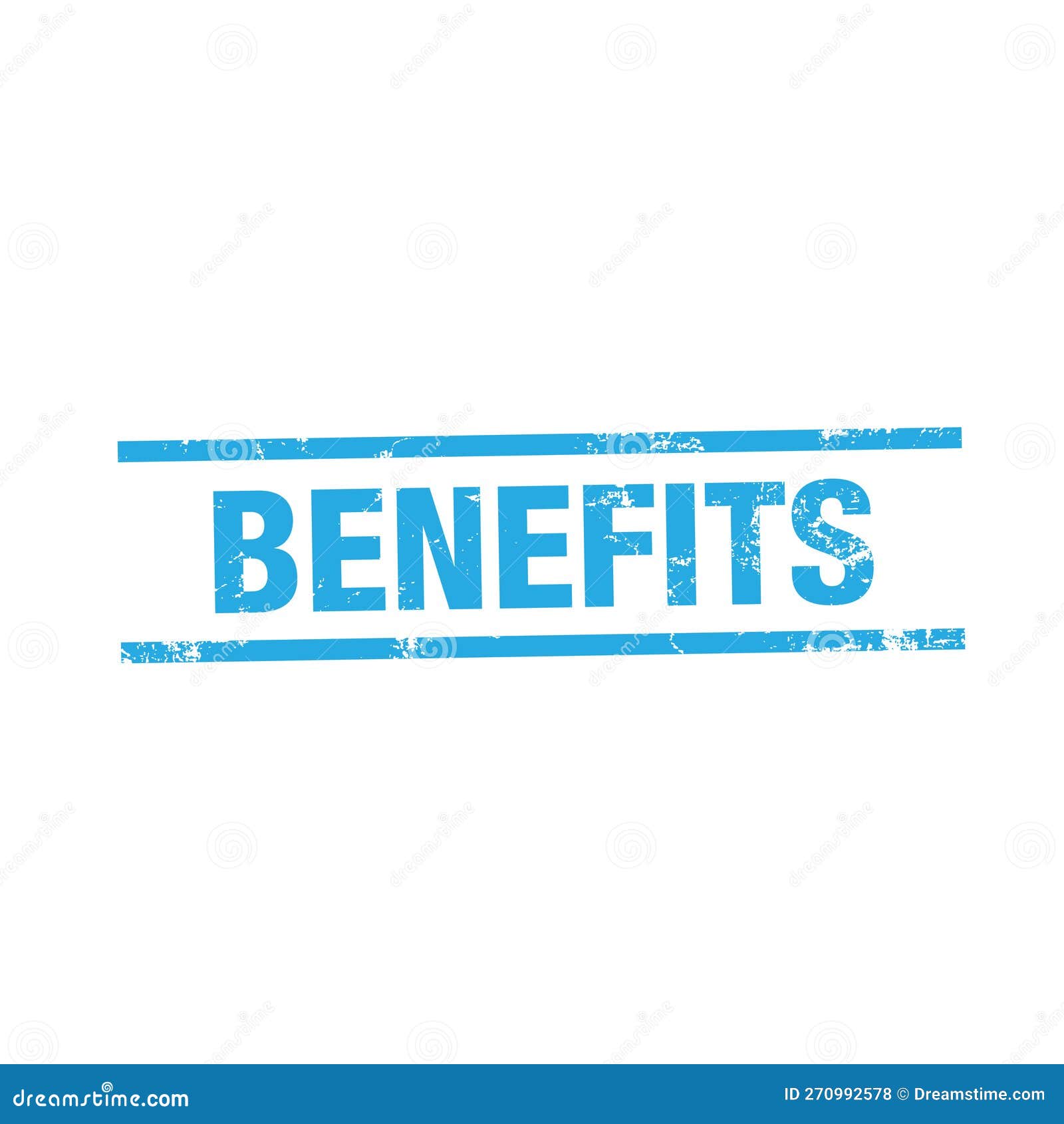 Benefit Stamp Template Solid Color with Grunge Effect Stock Vector ...