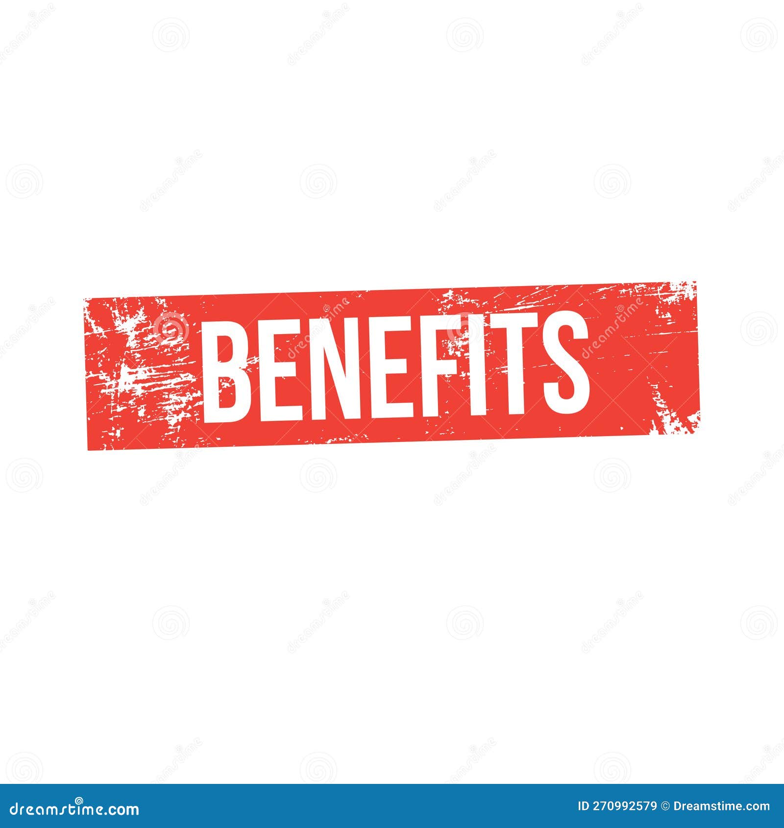 Benefit Stamp Template Solid Color with Grunge Effect Stock Vector ...