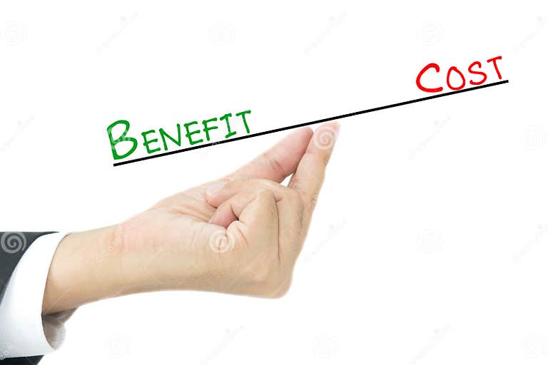 Benefit vs Cost comparison stock image. Image of management - 41764207