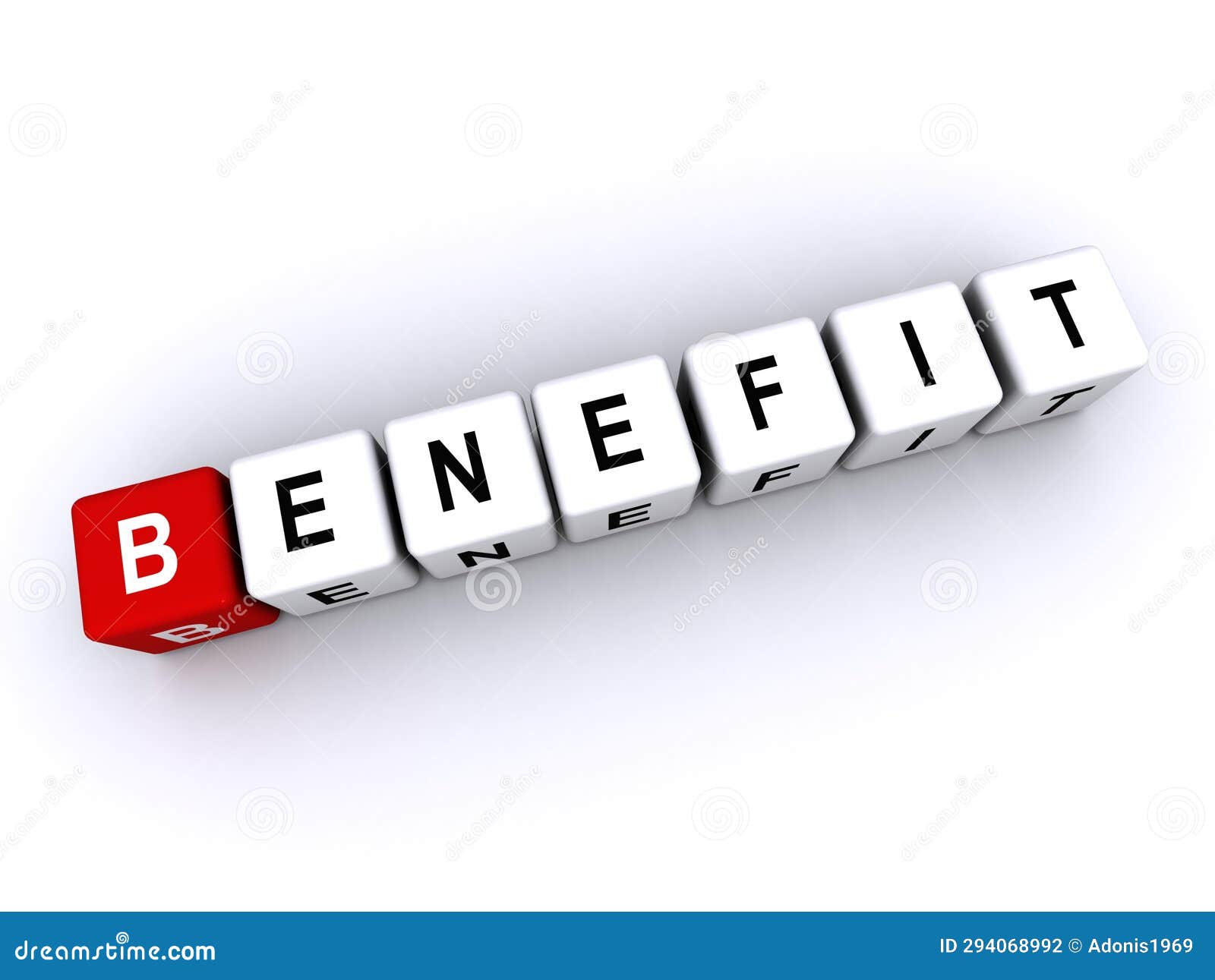 Benefit Word Block on White Stock Illustration - Illustration of ...
