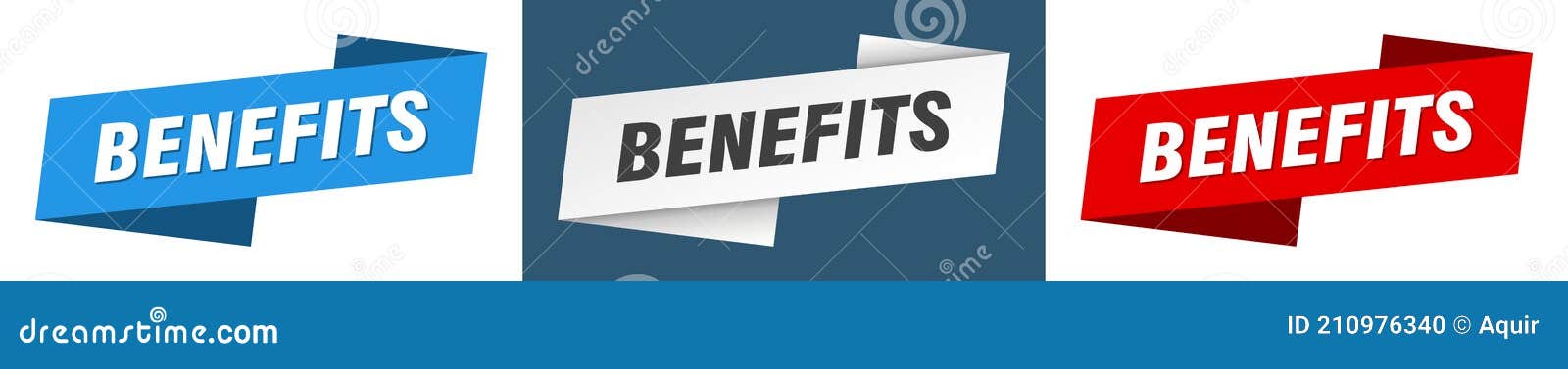 Benefits Banner. Benefits Ribbon Label Sign Set Stock Vector ...