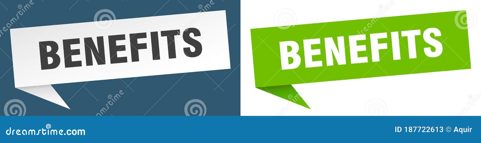 Benefits Banner. Benefits Speech Bubble Label Set Stock Vector ...