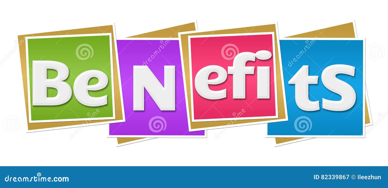 Benefits Colorful Blocks stock illustration. Illustration of benefit ...