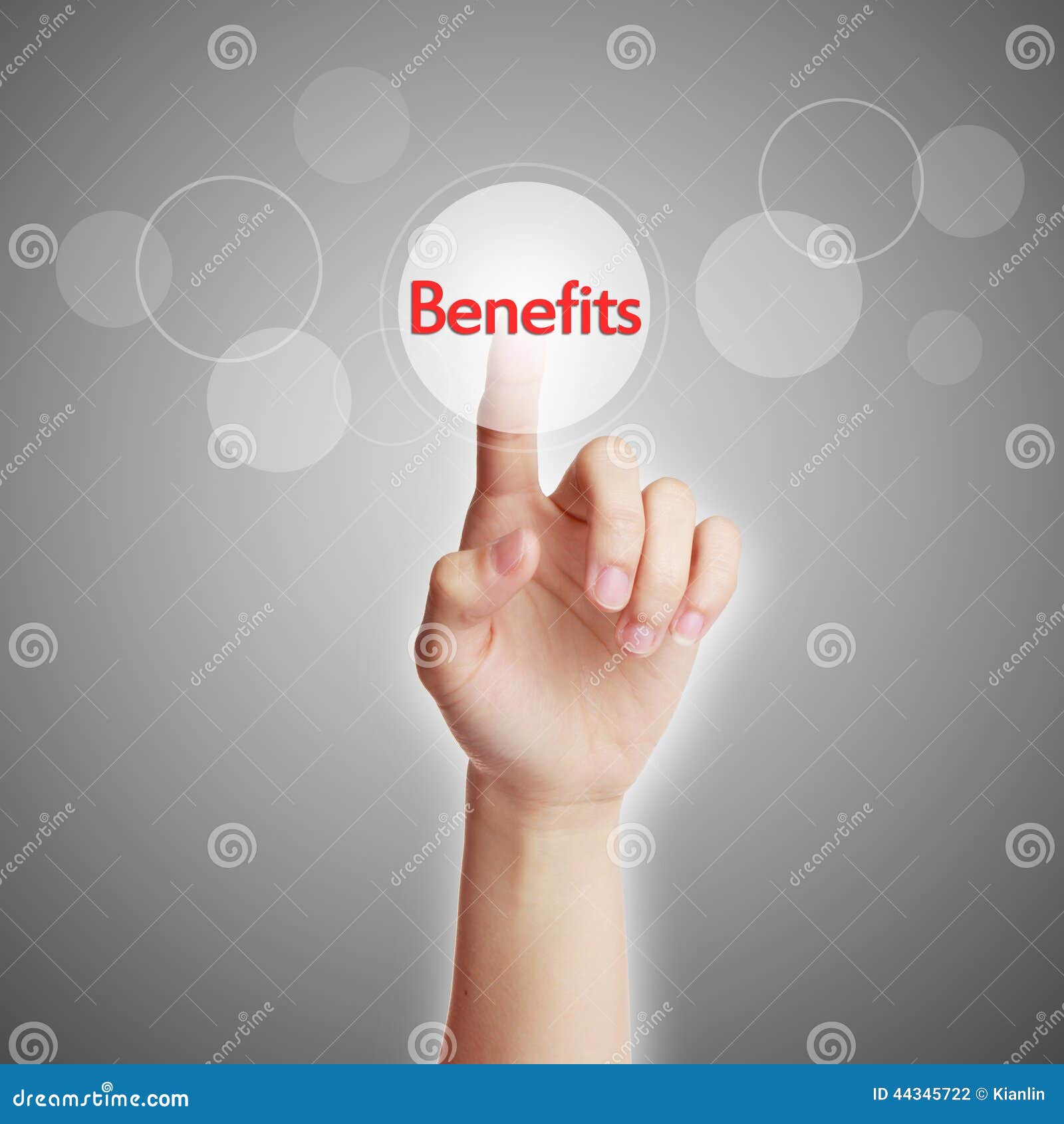 Benefits concept stock photo. Image of hand, button, activating - 44345722