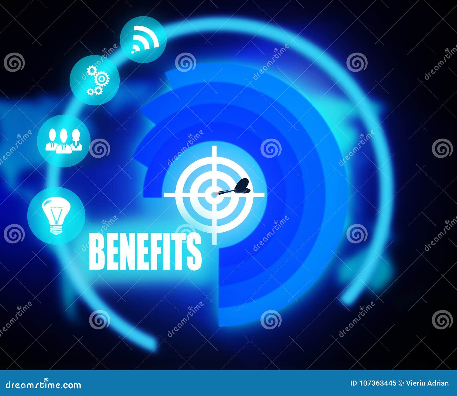 Benefits Concept Plan Graphic Stock Illustration - Illustration of ...