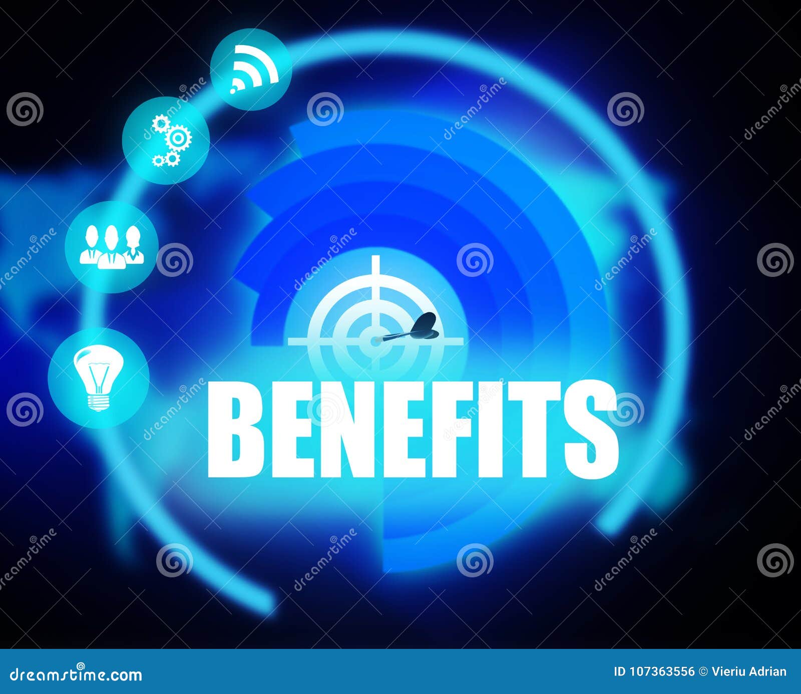 Benefits Concept Plan Graphic Stock Illustration - Illustration of ...